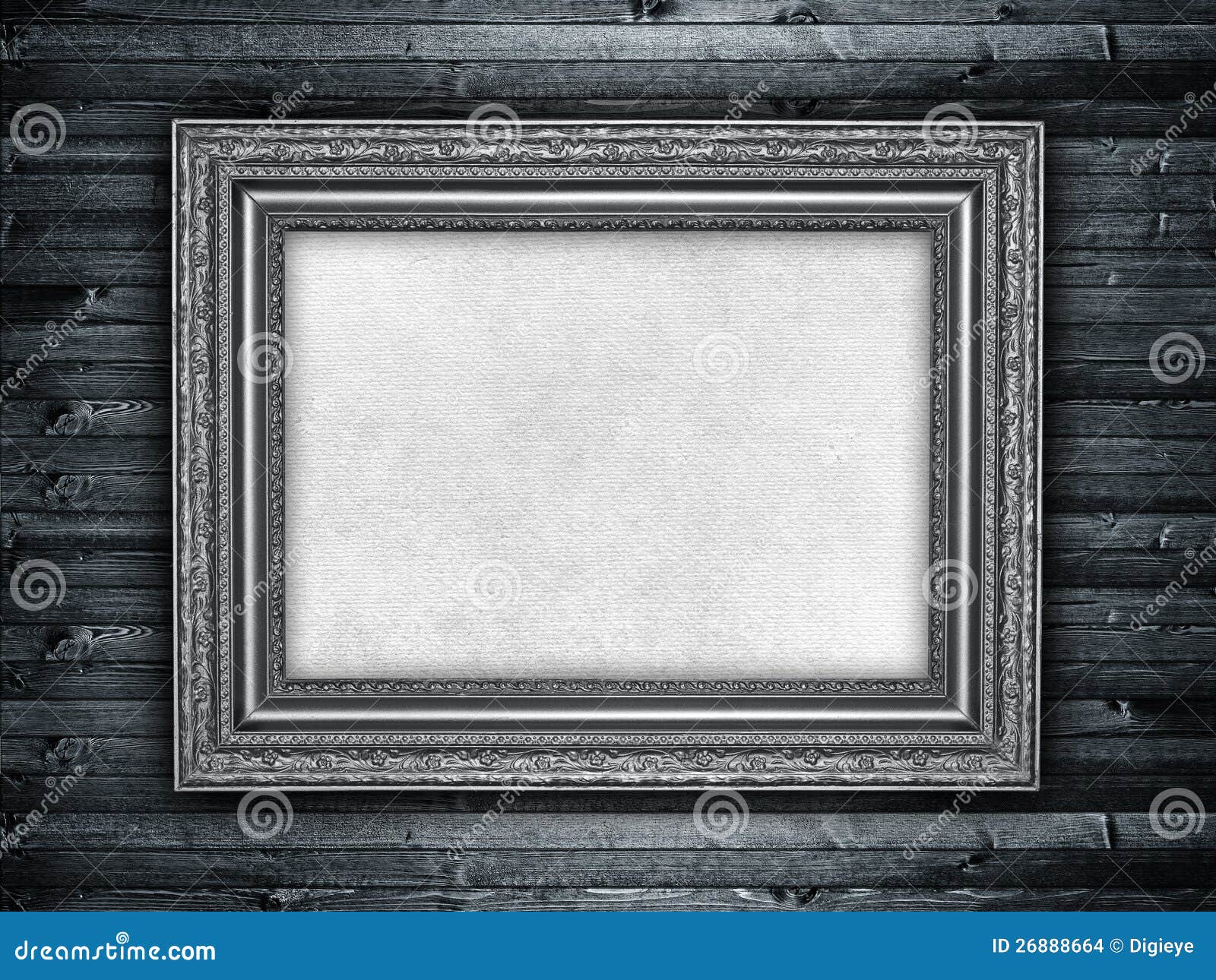 Paper Sheet in Picture Frame Stock Photo - Image of blank, decorative ...