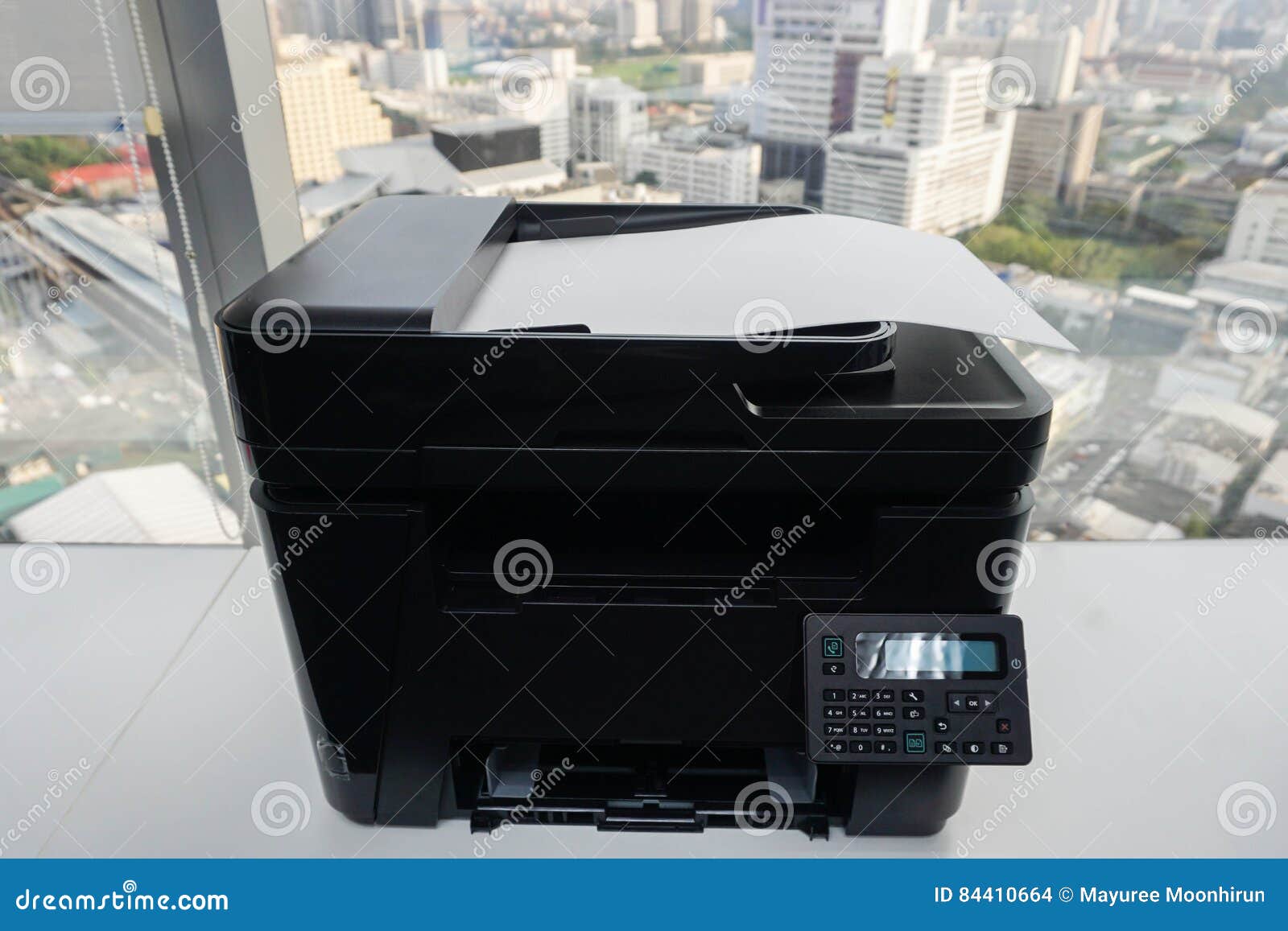 Paper Sheet on Printer in Office Stock Photo - Image of printer ...