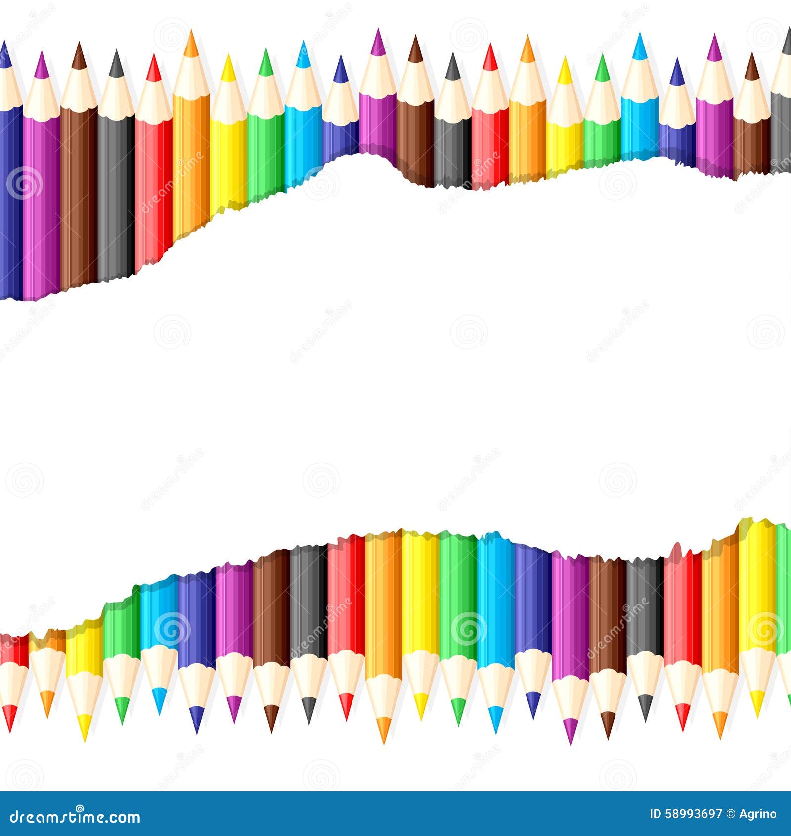 Paper Sheet with Ragged Edge on Background of Colored Pencils Stock ... Paper Sheet with Ragged Edge on Background of Colored Pencils Stock ...