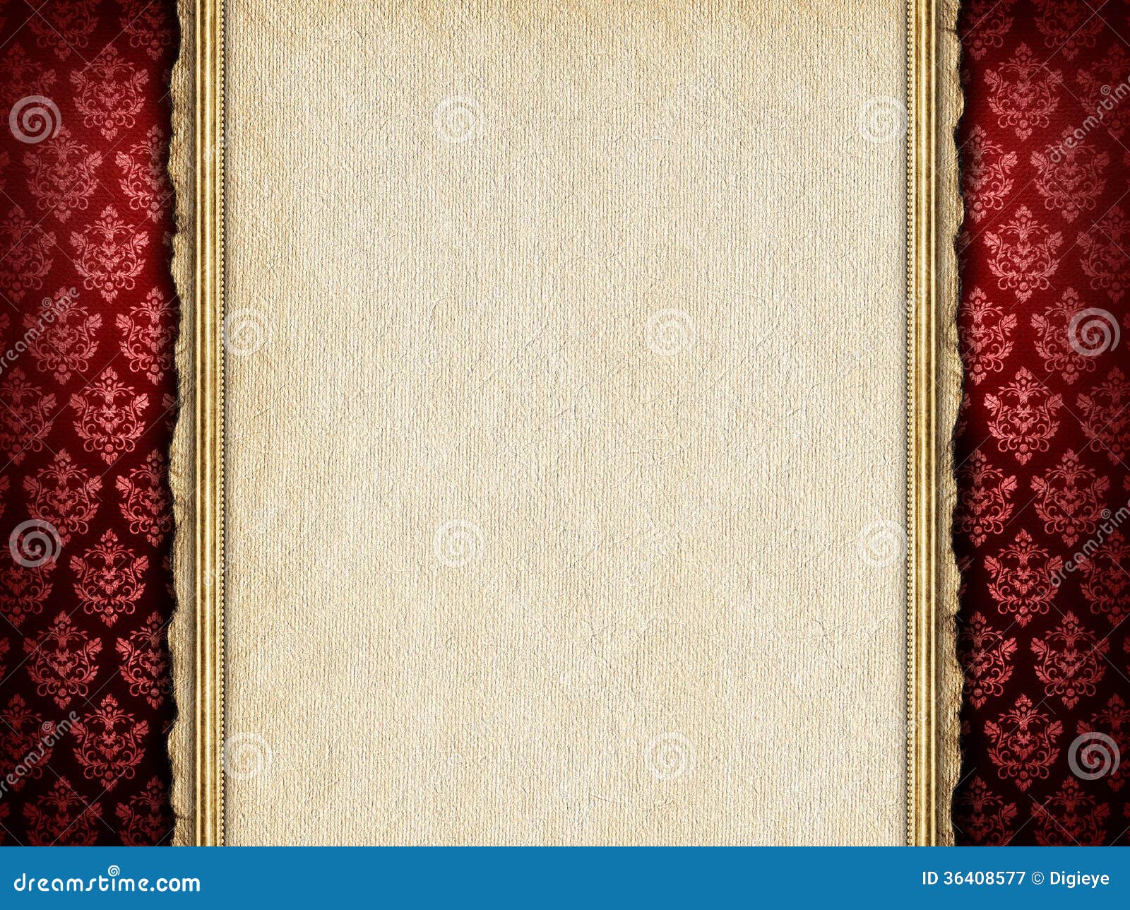 Paper Sheet on Red Patterned Background Stock Image - Image of ...