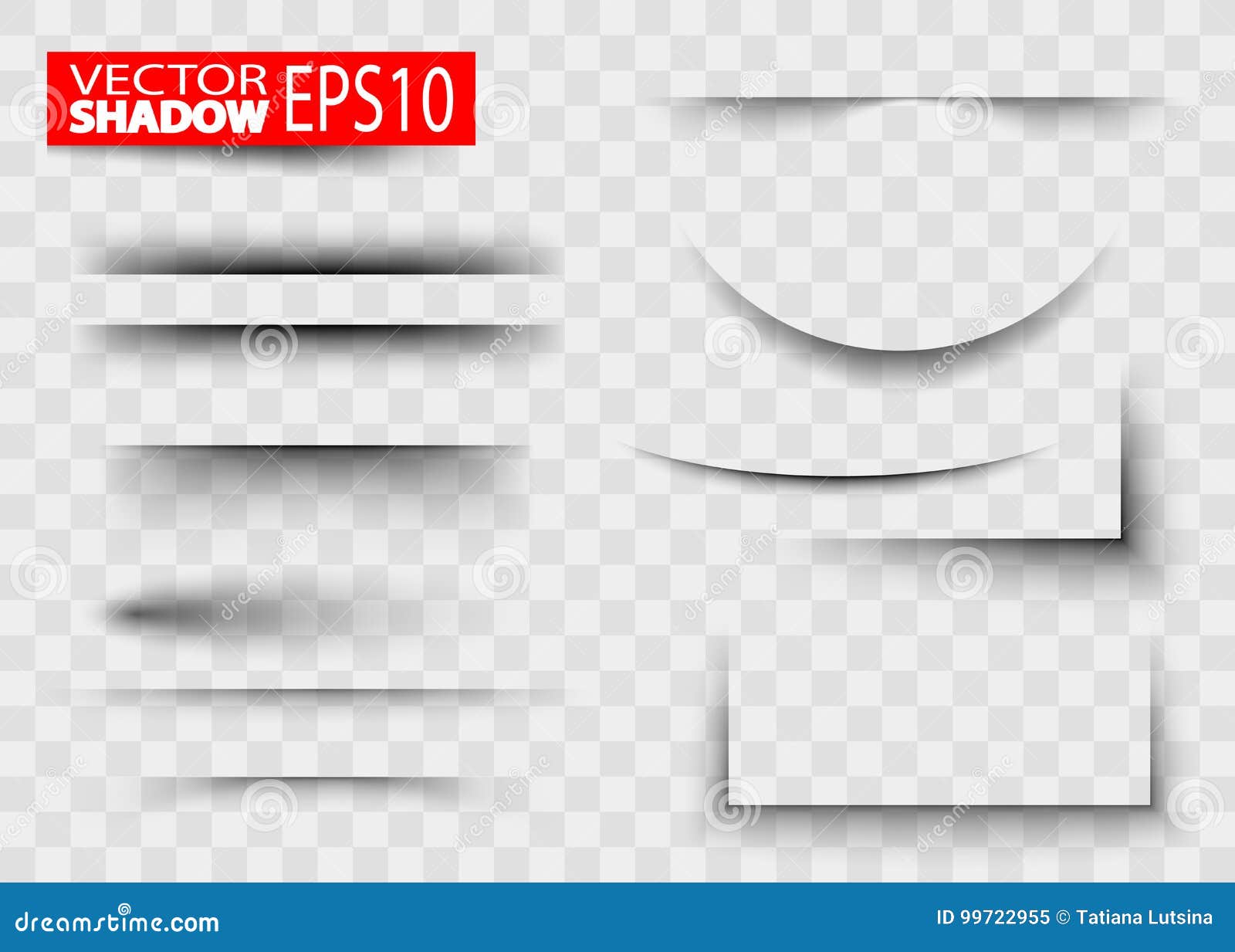 Paper Sheet Shadow Effect. Transparent Realistic Paper Shadow Effect ...