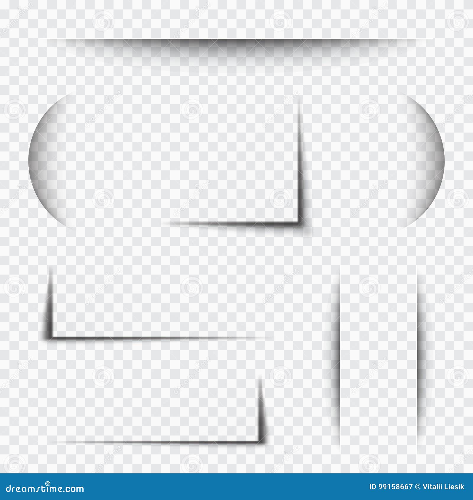 Paper sheet shadow effect. stock vector. Illustration of frame - 99158667