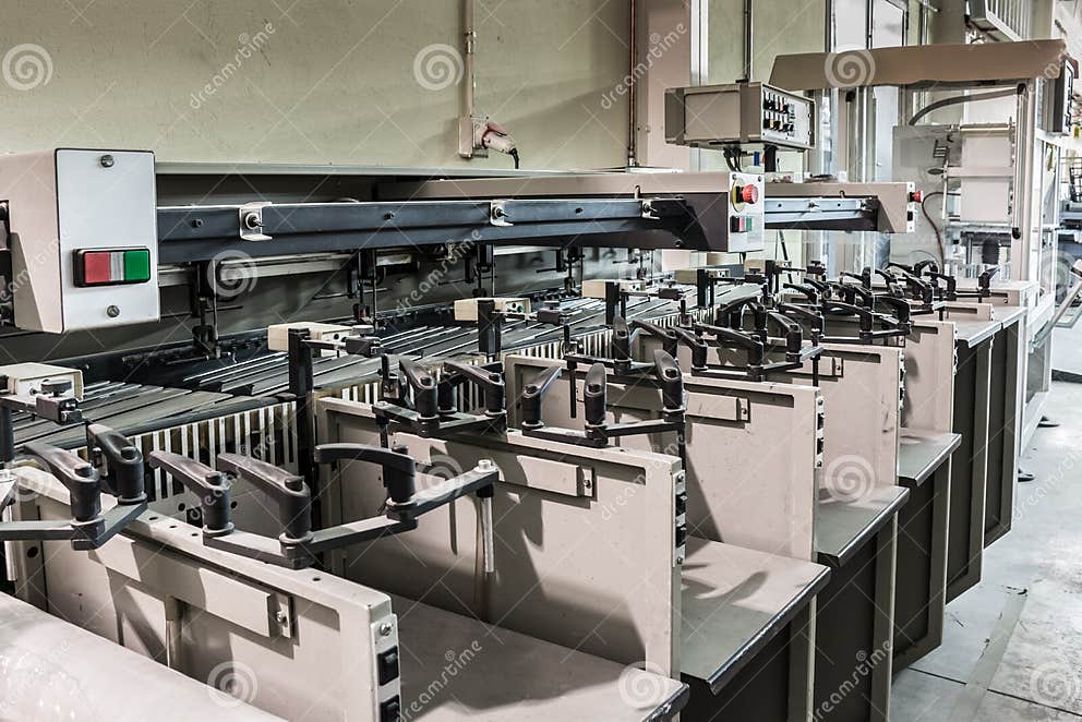 Paper Sheet Sorting Machine in a Printing Press Stock Photo - Image of ...