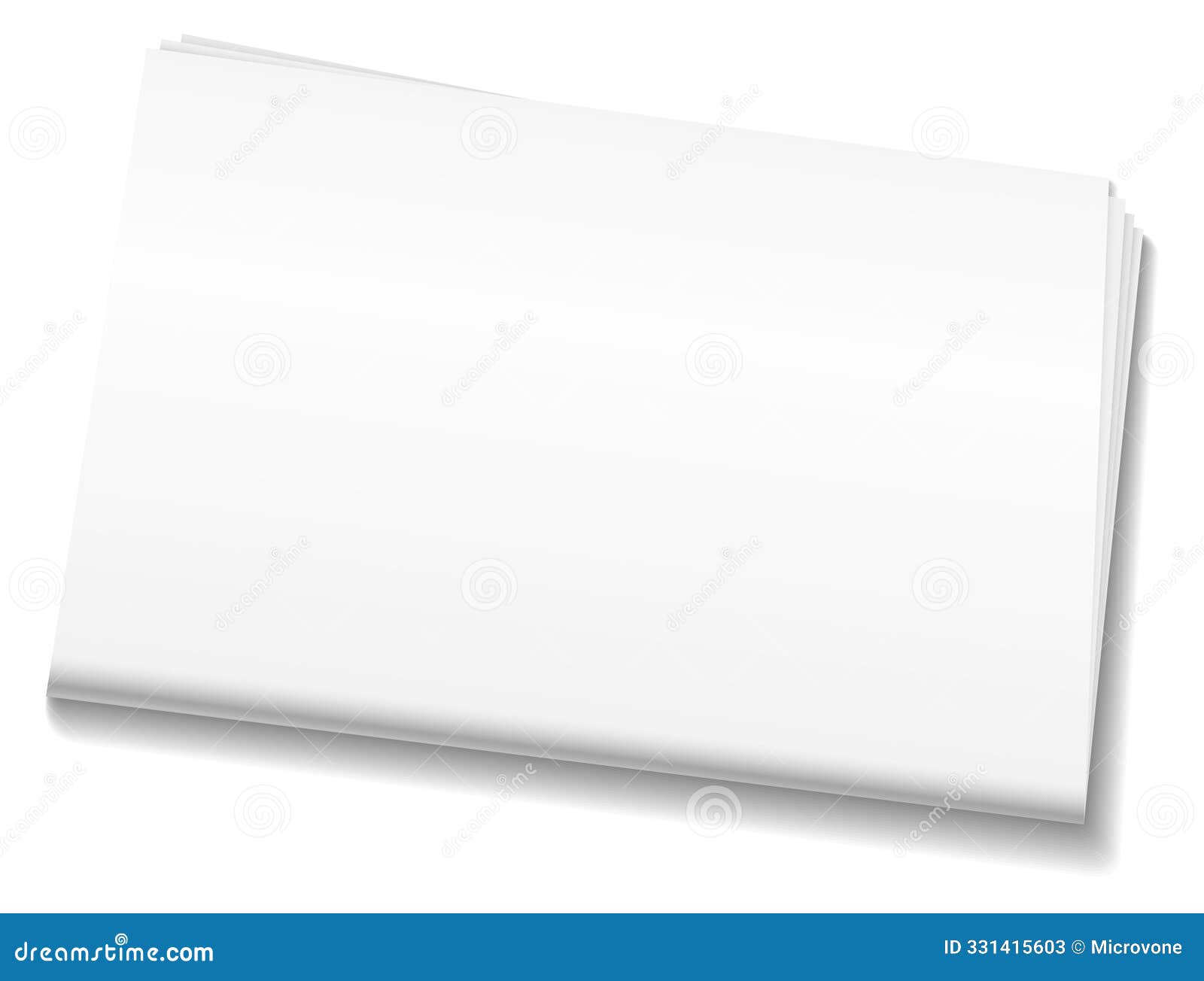 Paper Sheet Stack. Realistic White Blank Mockup Stock Vector ...