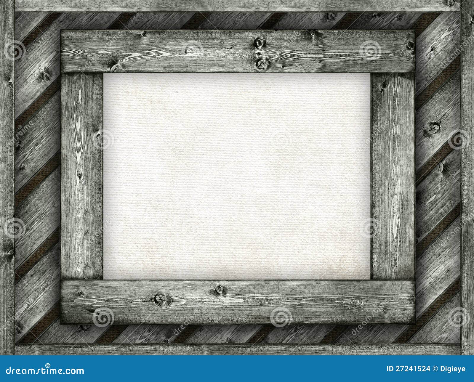 Paper Sheet on Wooden Frame Stock Photo - Image of light, background ...