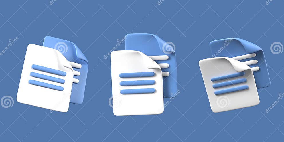 Paper Sheets of Documents of Different Colors. Working Archive Stock ...