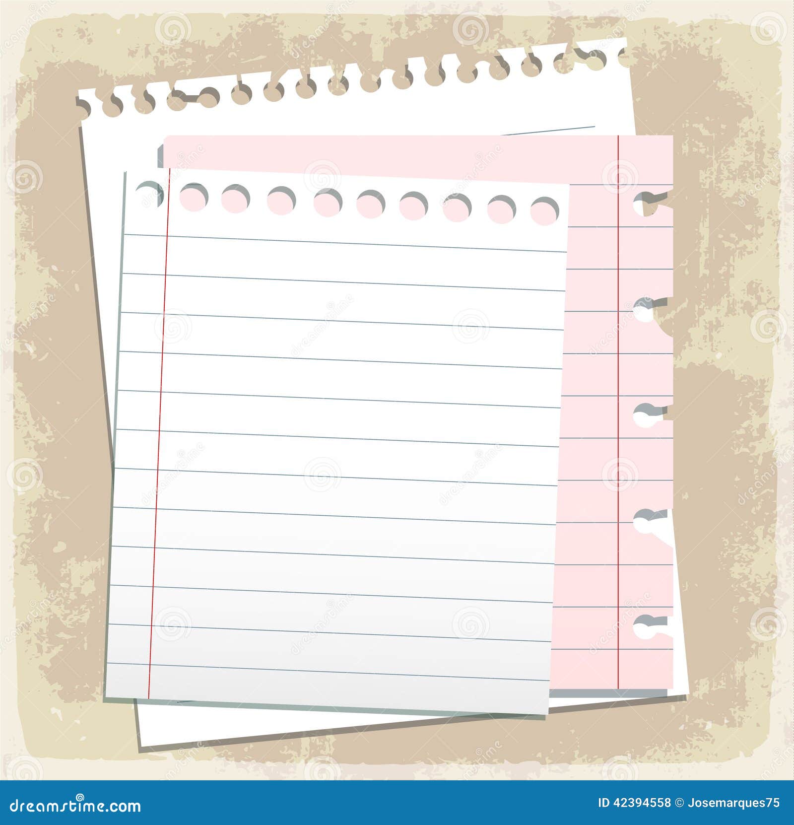 Paper Sheets, Lined Paper and Note Paper Stock Vector - Illustration of ...