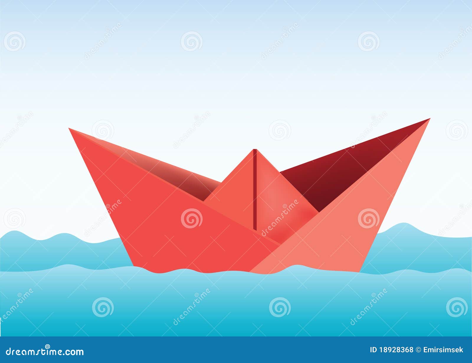 Paper Ship stock vector. Illustration of leader, lead - 18928368