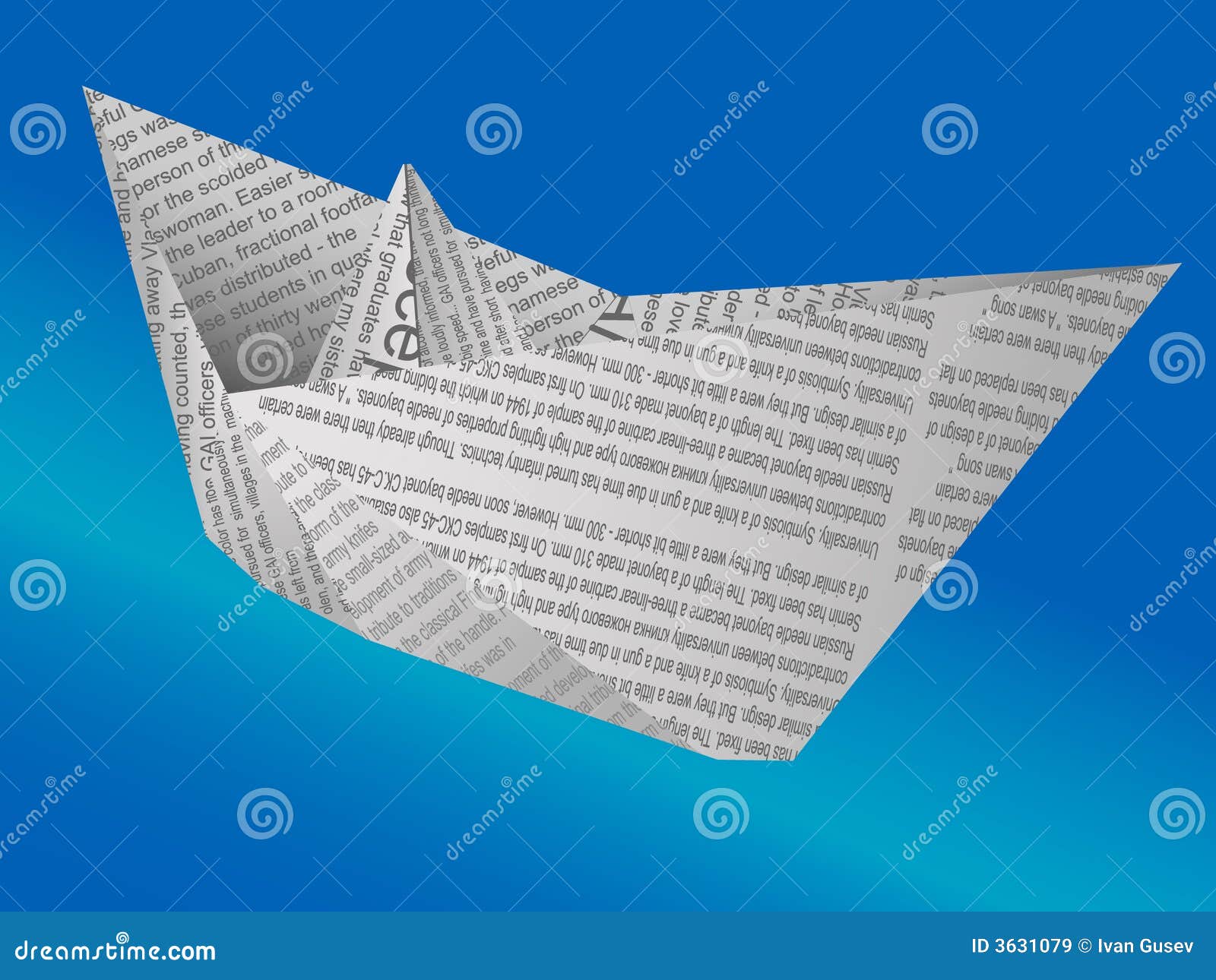 Paper ship stock vector. Illustration of navigation, stream - 3631079