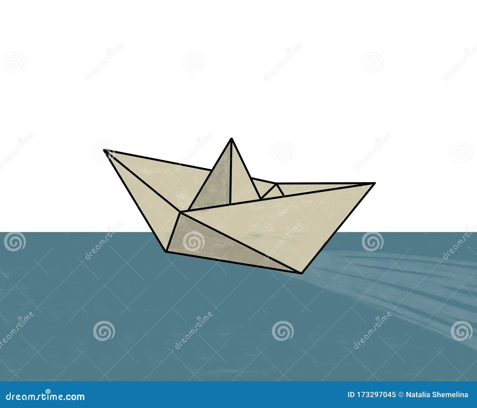 A Paper Ship, a Paper Boat Illustration Stock Illustration ...
