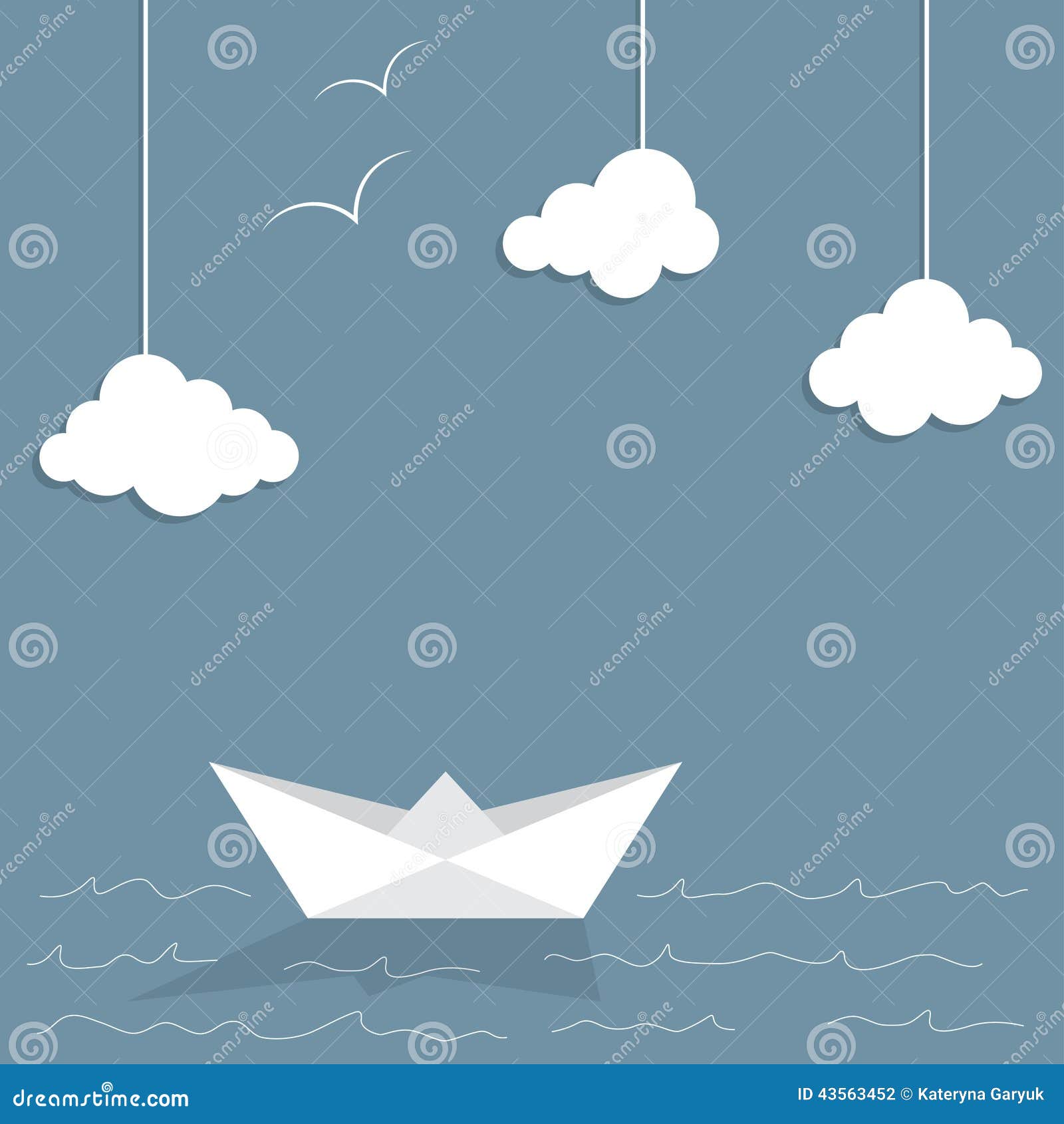 Paper Ship Vector Illustration | CartoonDealer.com #87746250