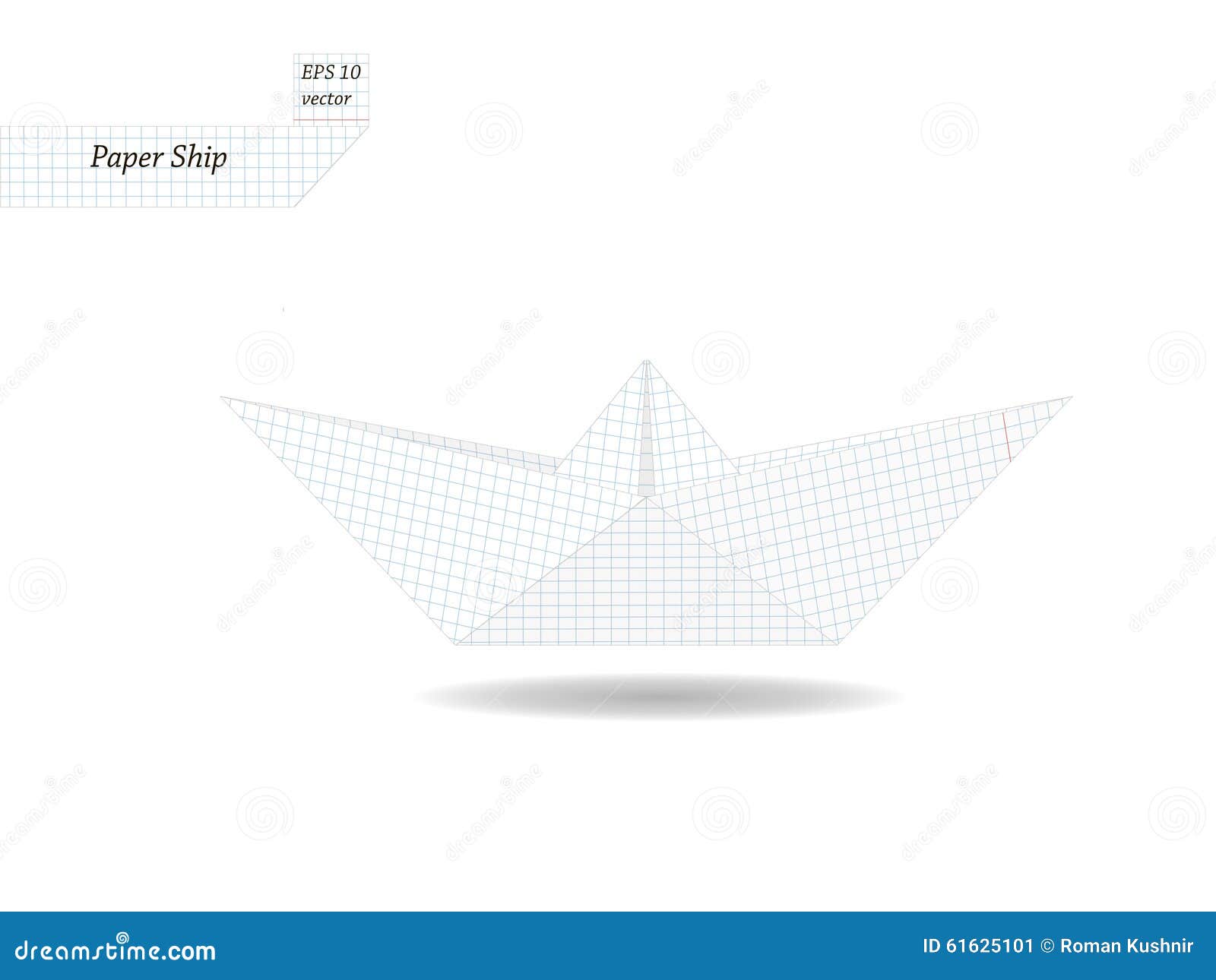 Paper ship stock illustration. Illustration of ship, boat - 61625101