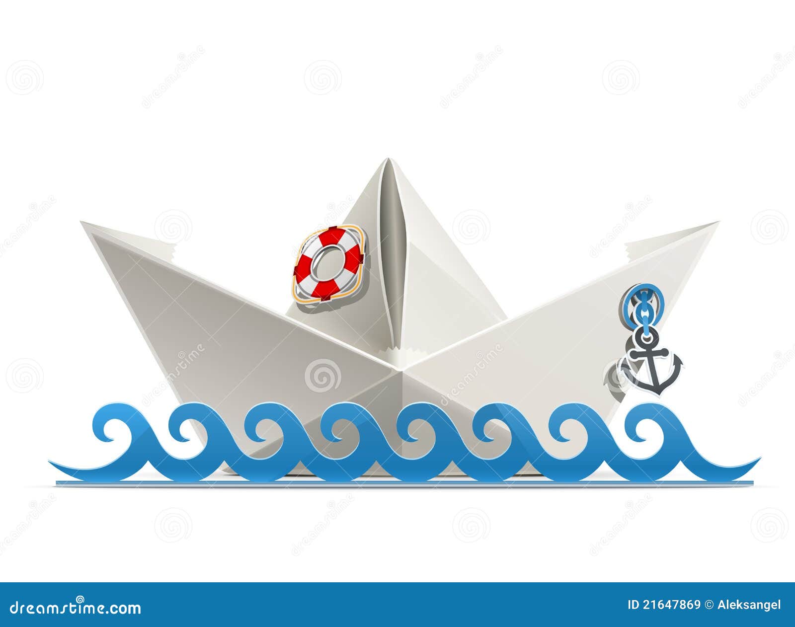 Paper Ship Vector Illustration | CartoonDealer.com #87746250