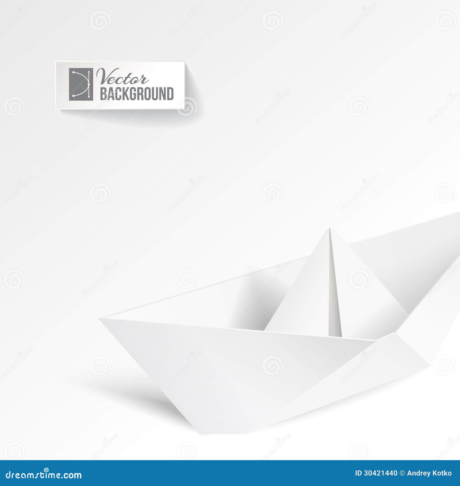Paper ship. stock vector. Illustration of ship, peculiar - 30421440