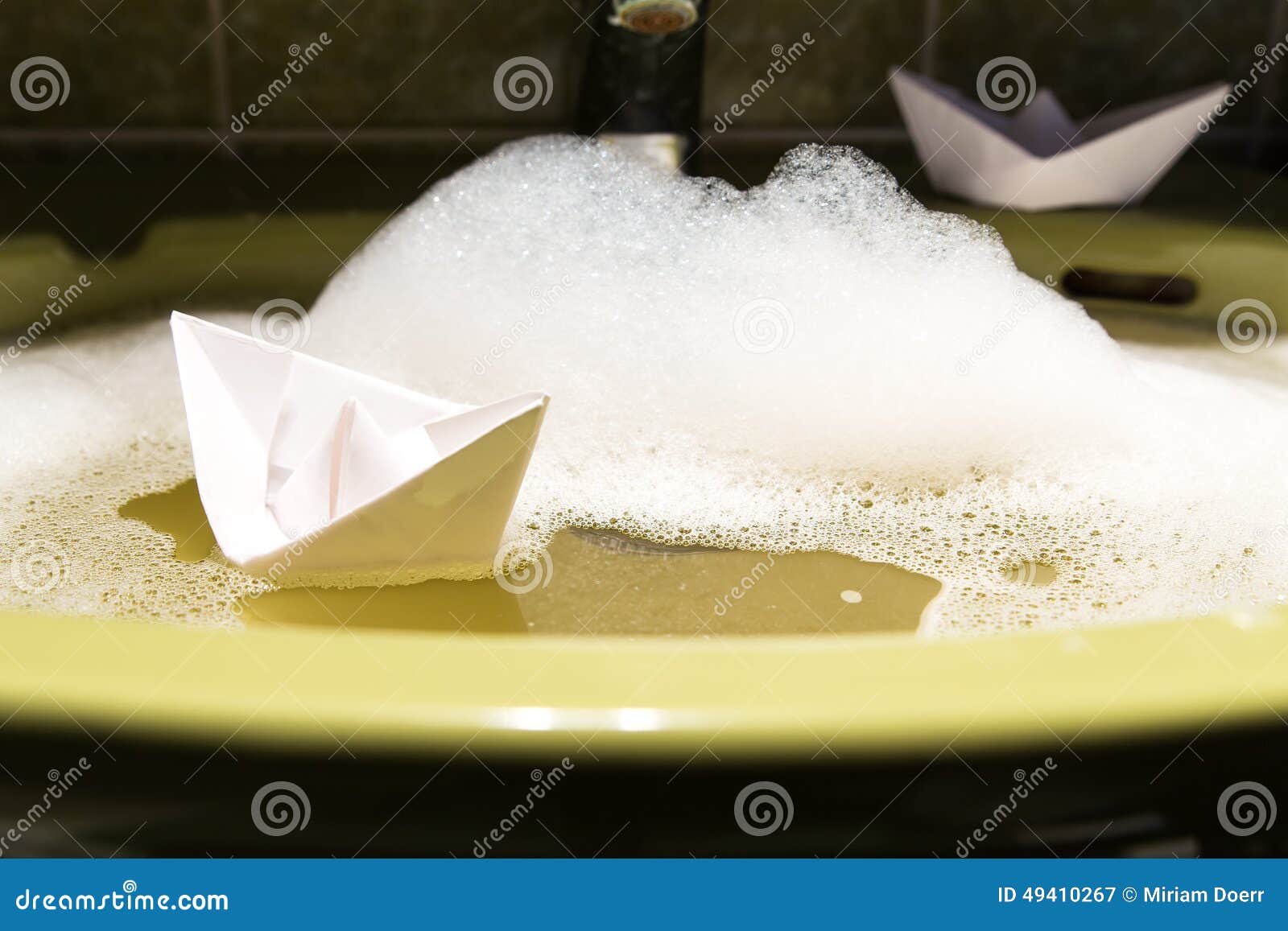 Paper ship in a sink stock image. Image of naval, cruise - 49410267