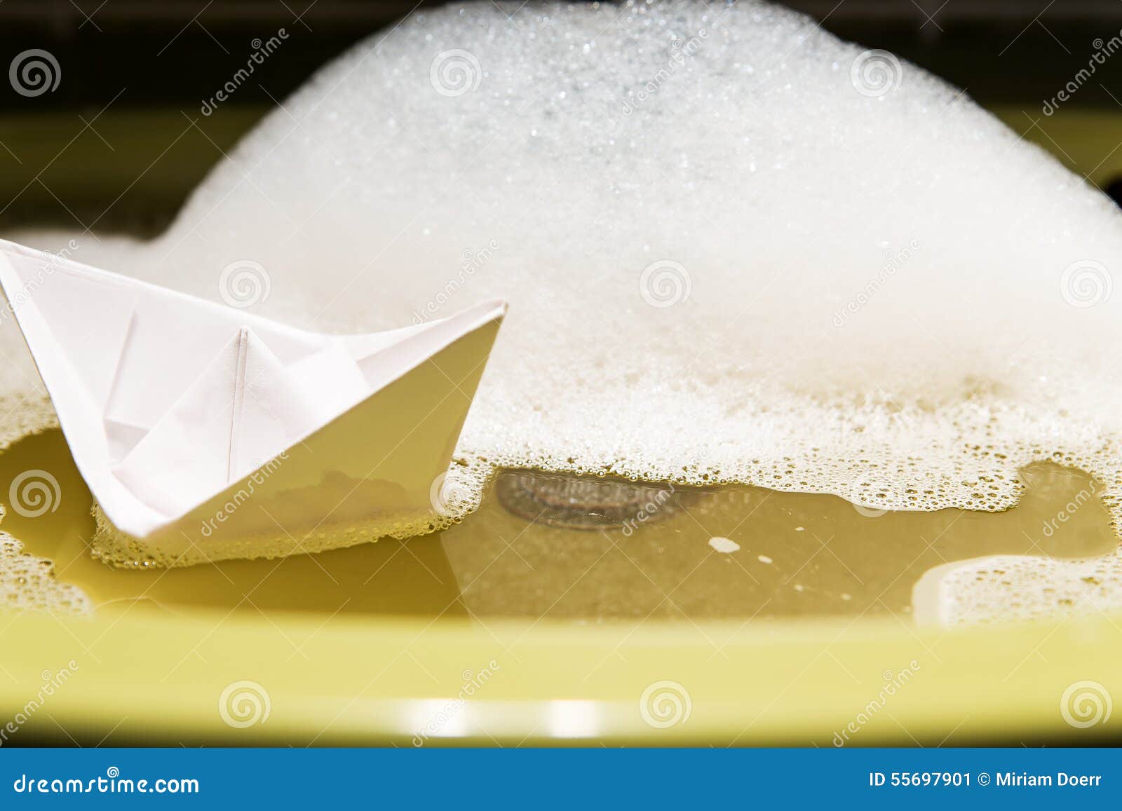 Paper ship in a sink stock image. Image of journey, origami - 55697901