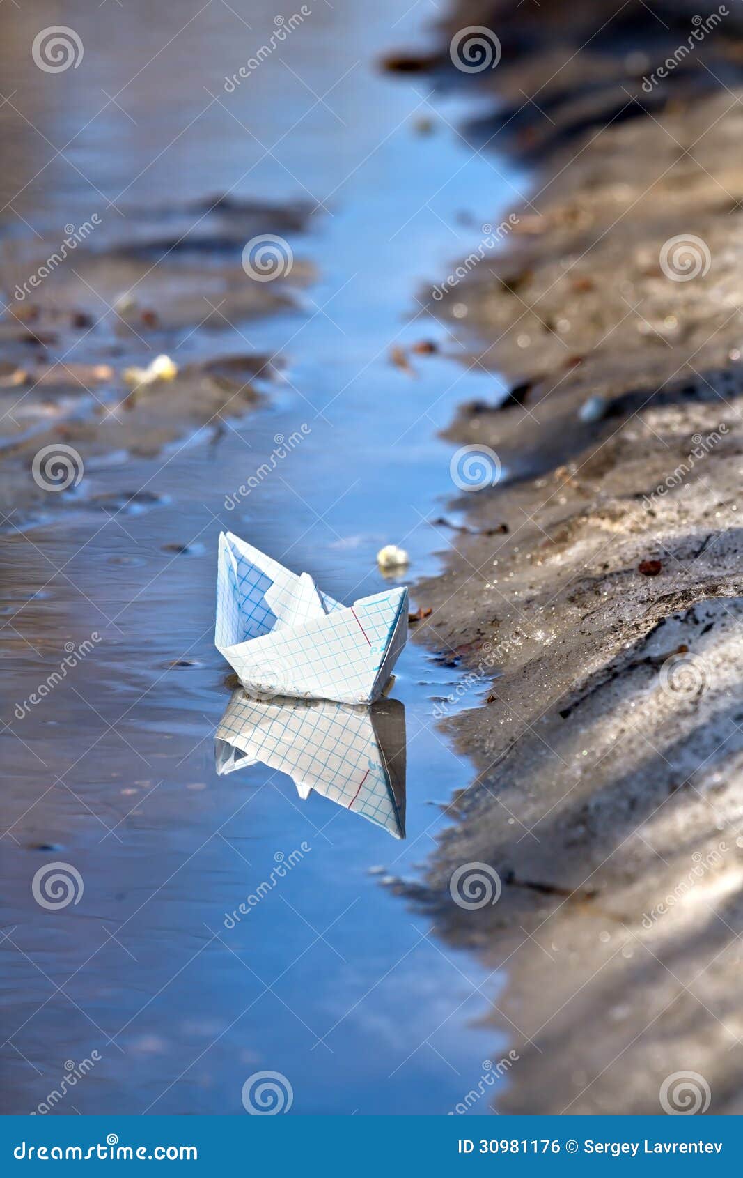 Paper ship stock photo. Image of stream, freedom, ripple - 30981176