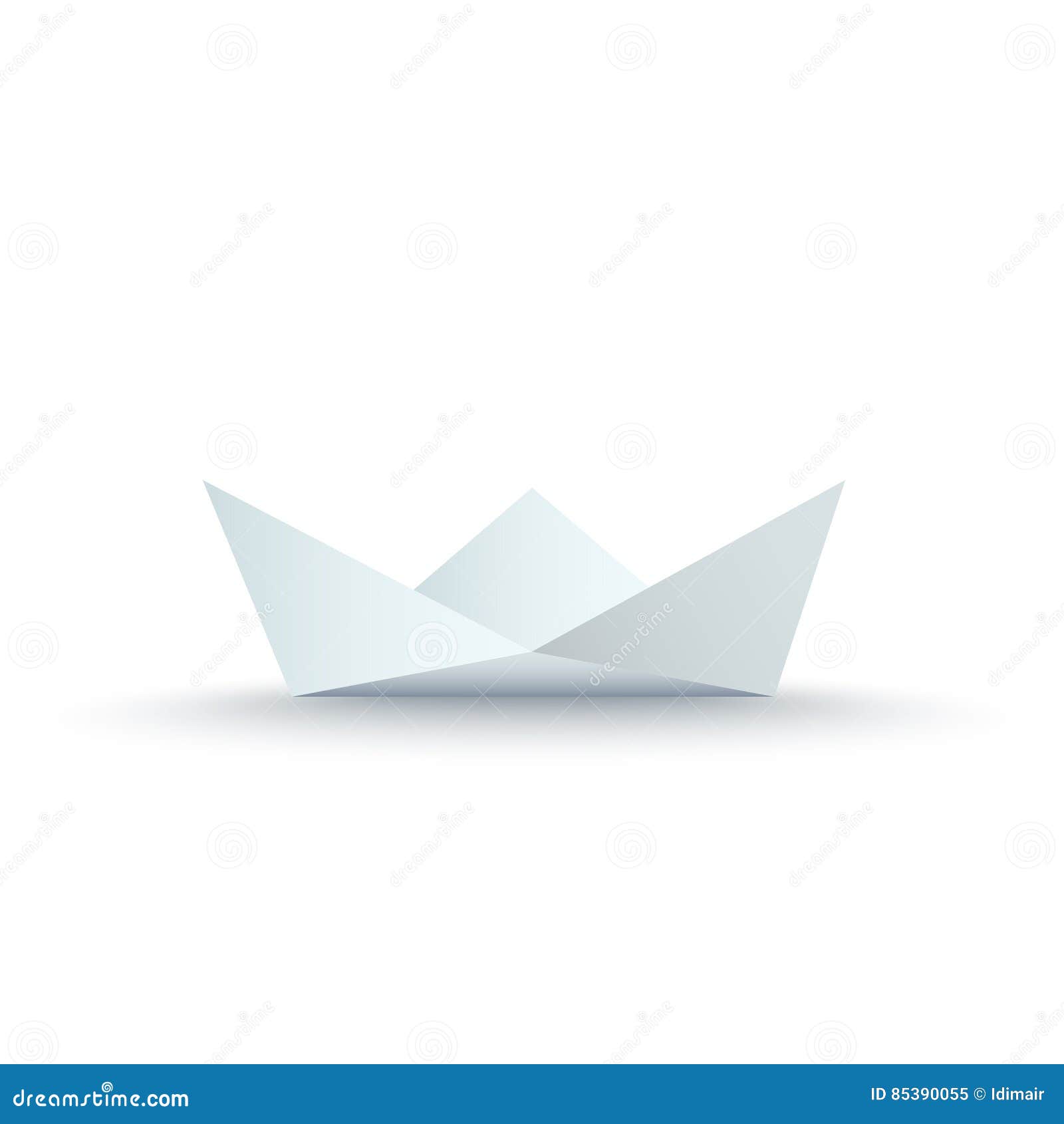 Paper Ship on White Background. Vector Stock Vector - Illustration of ...
