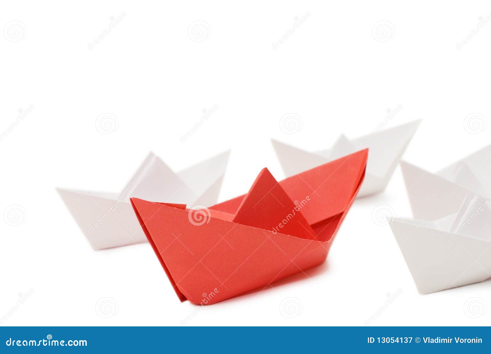 Paper ships stock image. Image of fleet, float, individual - 13054137