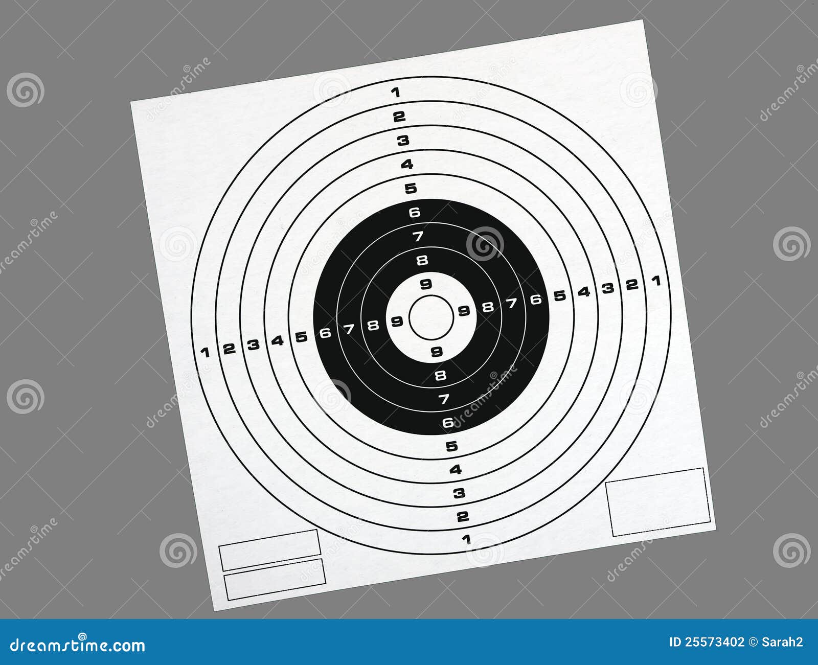 Paper Shooting Target Over Grey - Bullseye Stock Photo - Image of ...
