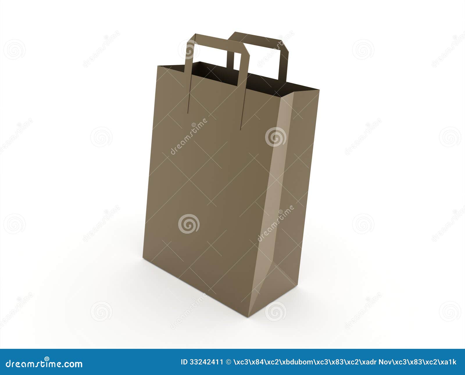 Paper Shoping Box With Rounded Handle, Paper Bag Style Box Dieline And ...