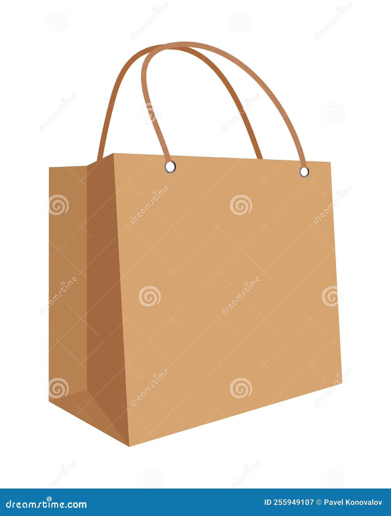 Paper Shopping Bag Icon stock vector. Illustration of gift - 255949107