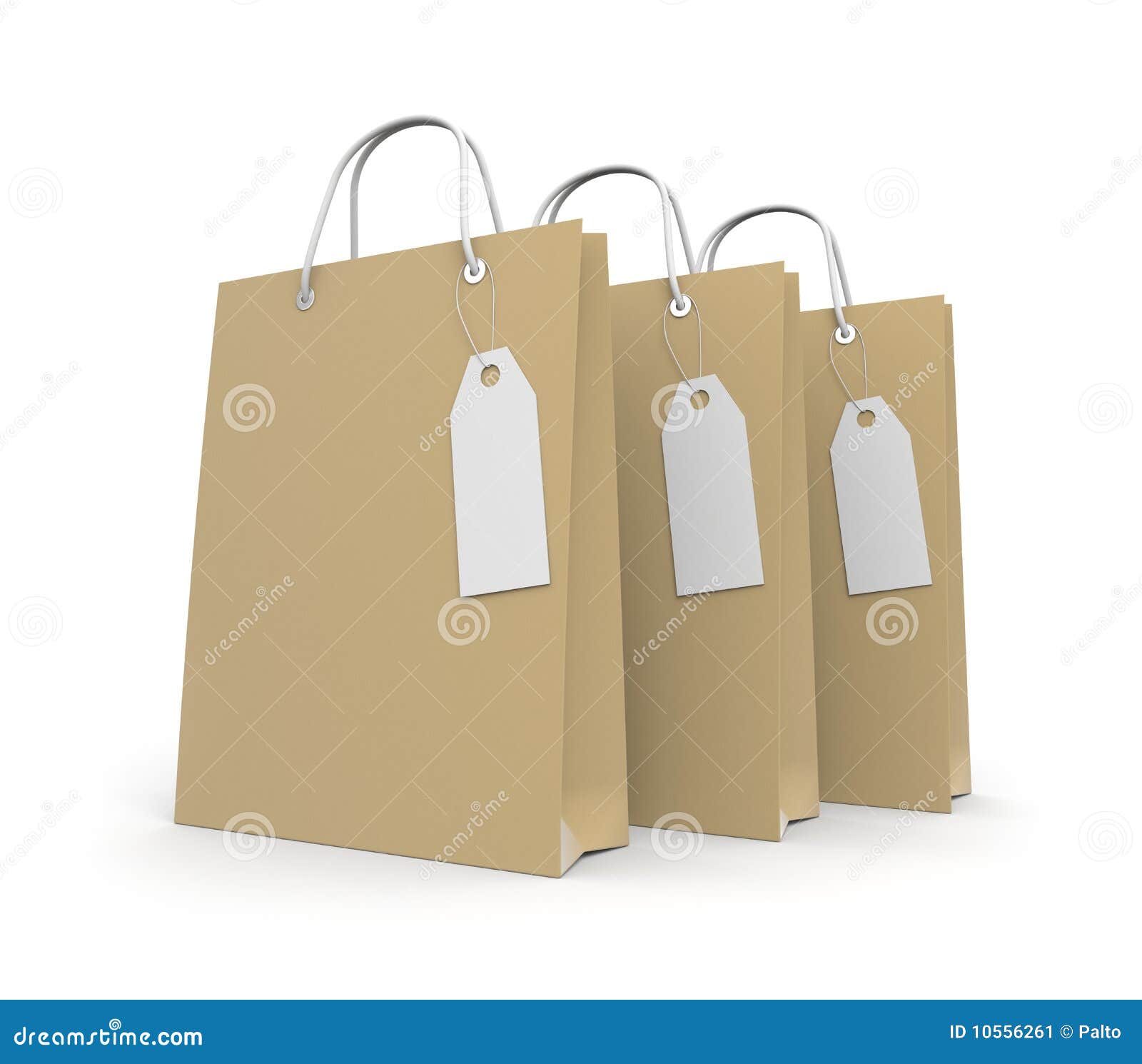 Paper Shopping Bag with Label Stock Illustration - Illustration of ...