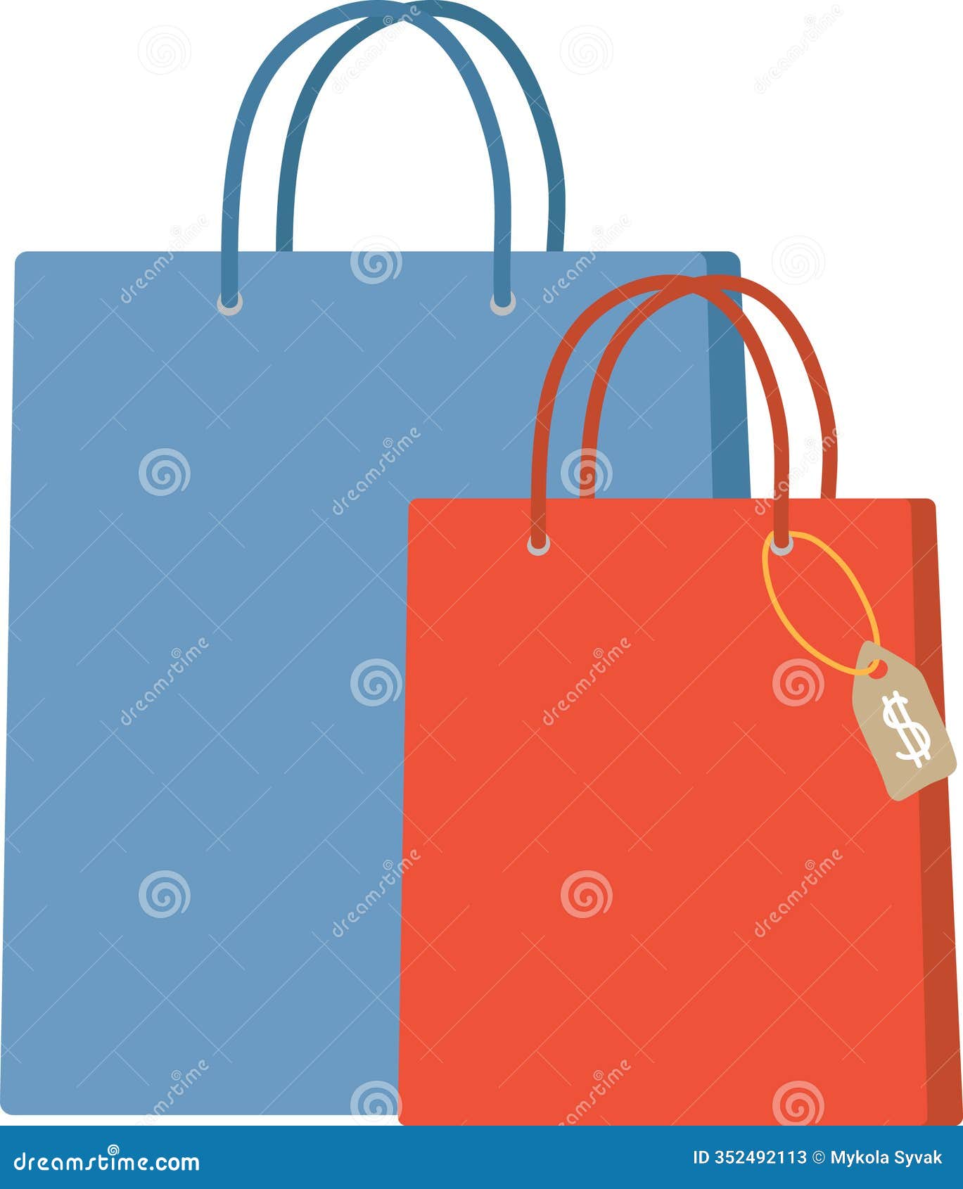 Paper Shopping Bags stock illustration. Illustration of retail - 352492113