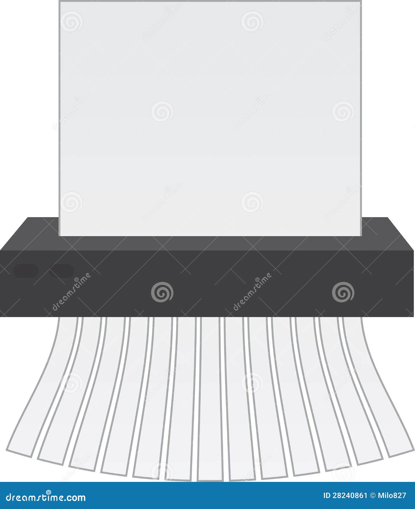 Shredder Cutting Paper. Modern Device For Safe Destruction Confidential ...