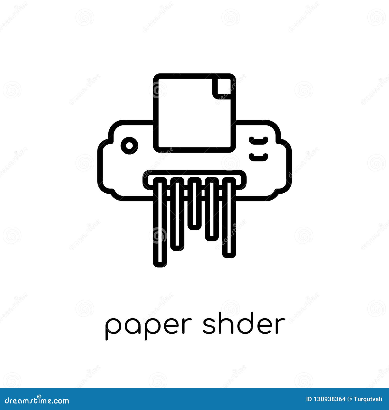 Paper Shredder Icon. Trendy Modern Flat Linear Vector Paper Shredder ...