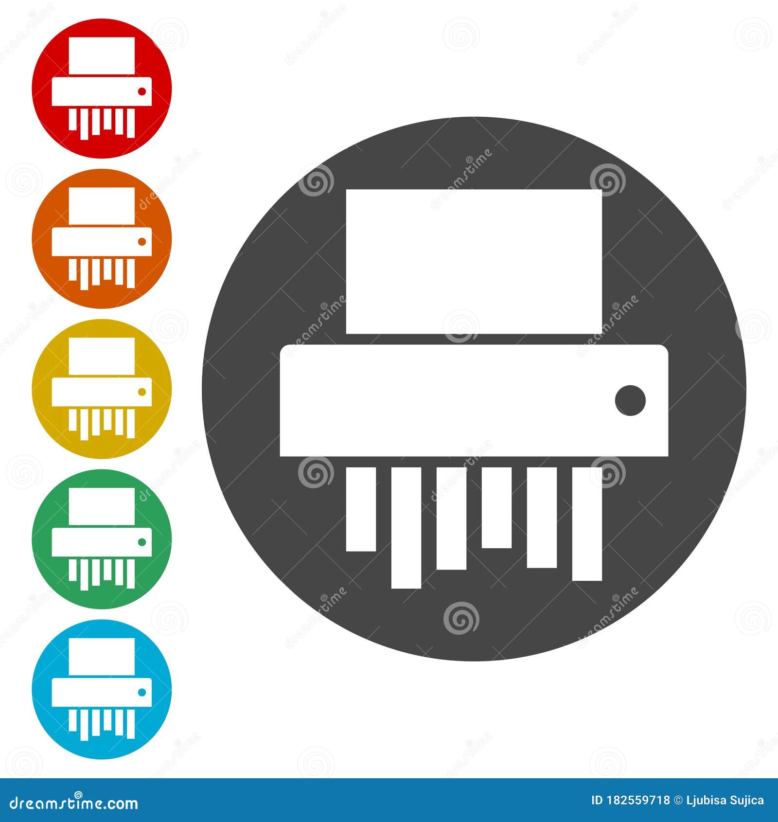 Paper Shredder icon stock vector. Illustration of blue - 182559718