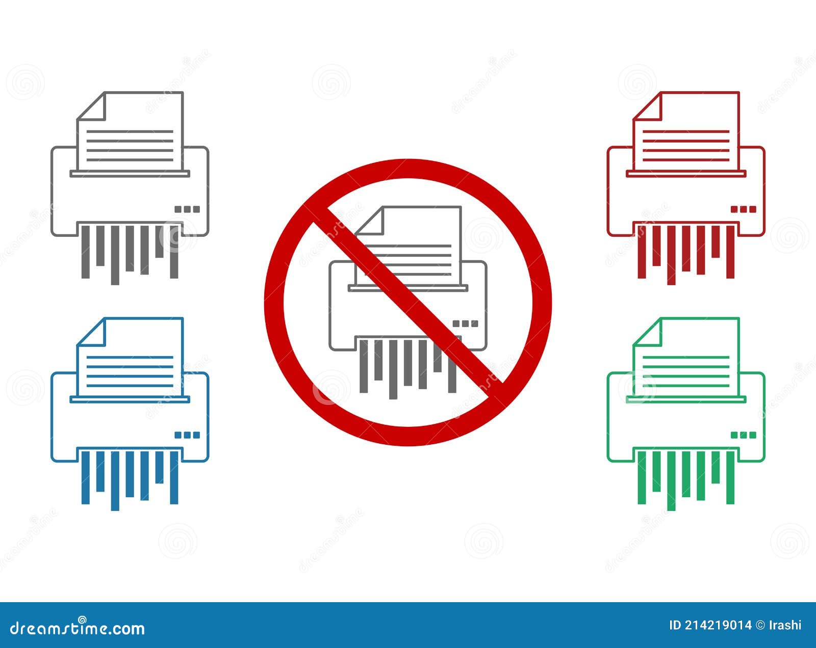 Paper shredder machine stock vector. Illustration of paperwork - 214219014