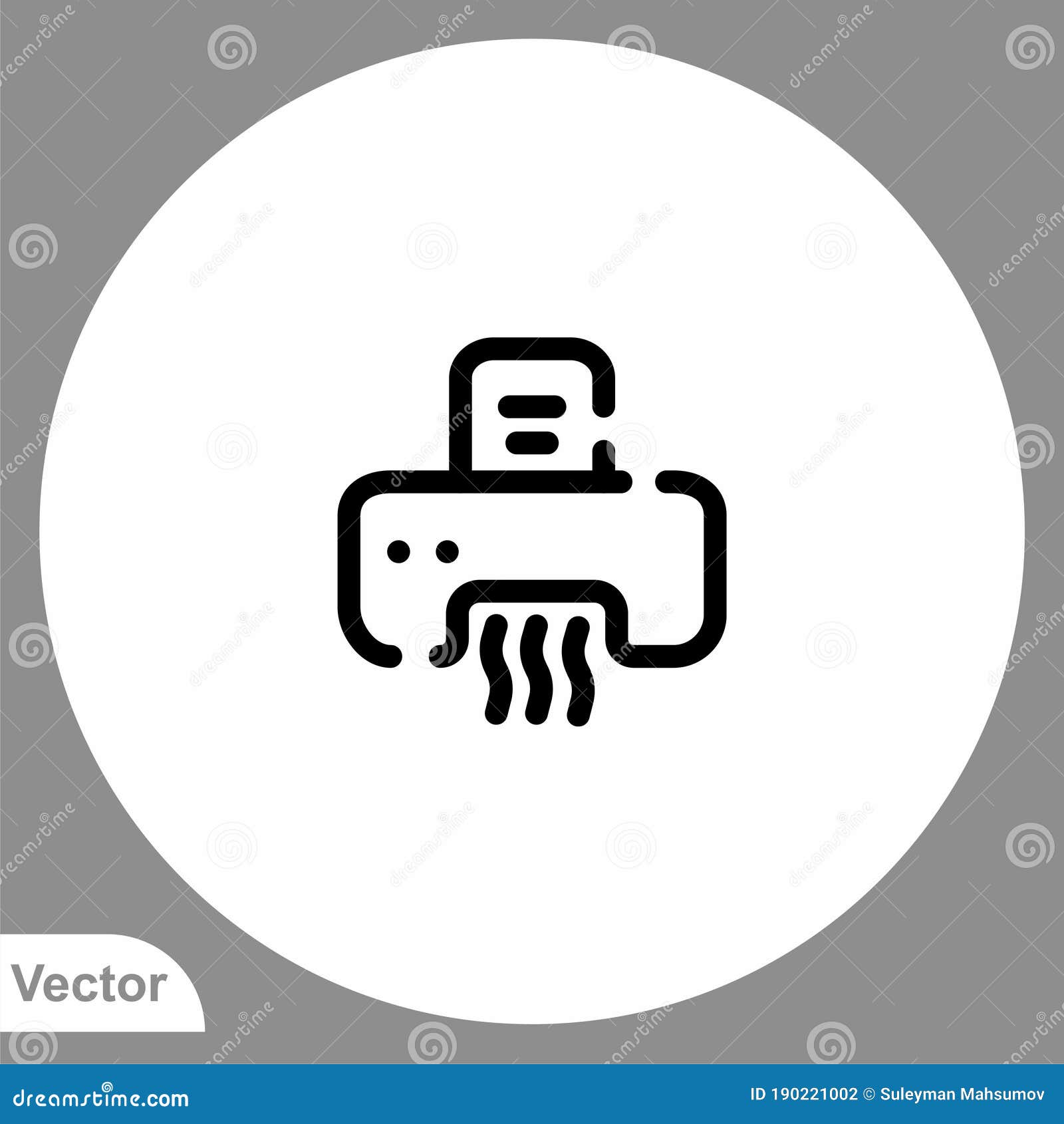 Paper Shredder Vector Icon Sign Symbol Stock Vector - Illustration of ...