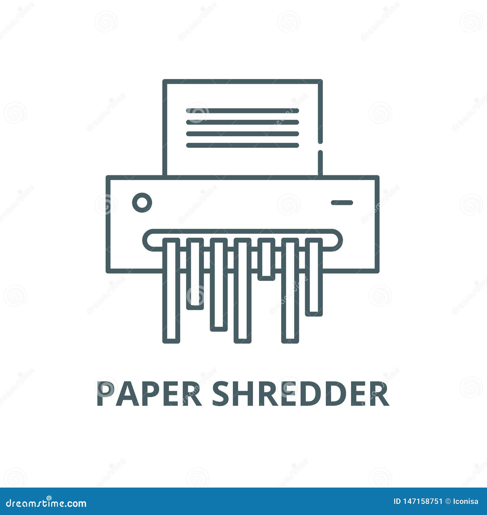 Paper Shredder Vector Line Icon, Linear Concept, Outline Sign, Symbol ...