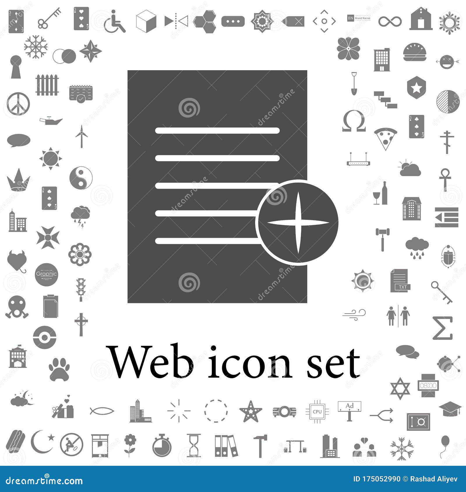 Paper with the Sign of Addition Icon. Web Icons Universal Set for Web ...