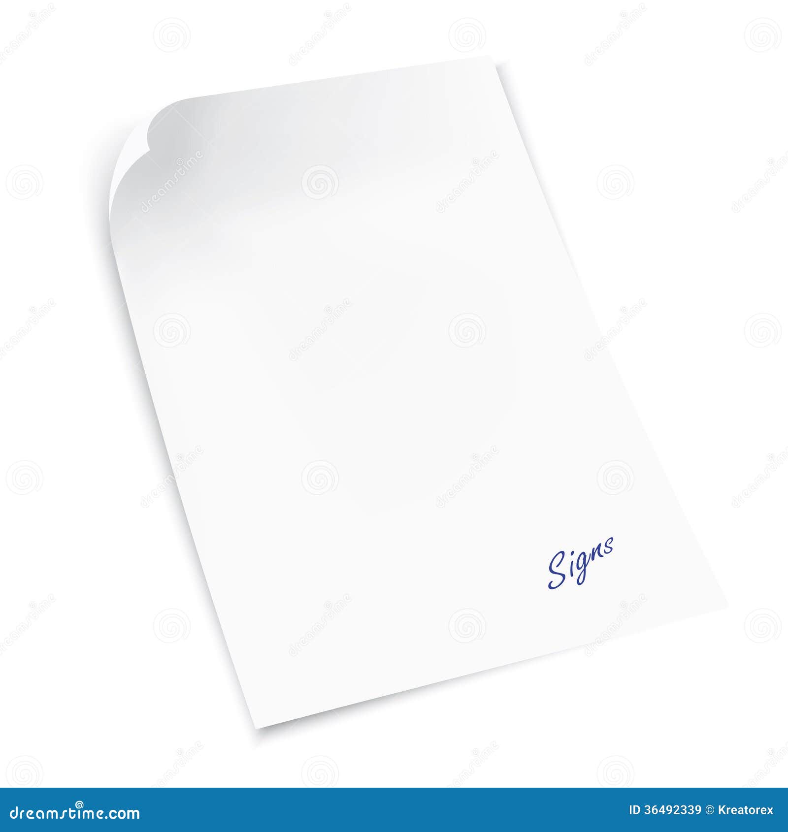 Paper and sign stock vector. Illustration of swirl, note - 36492339