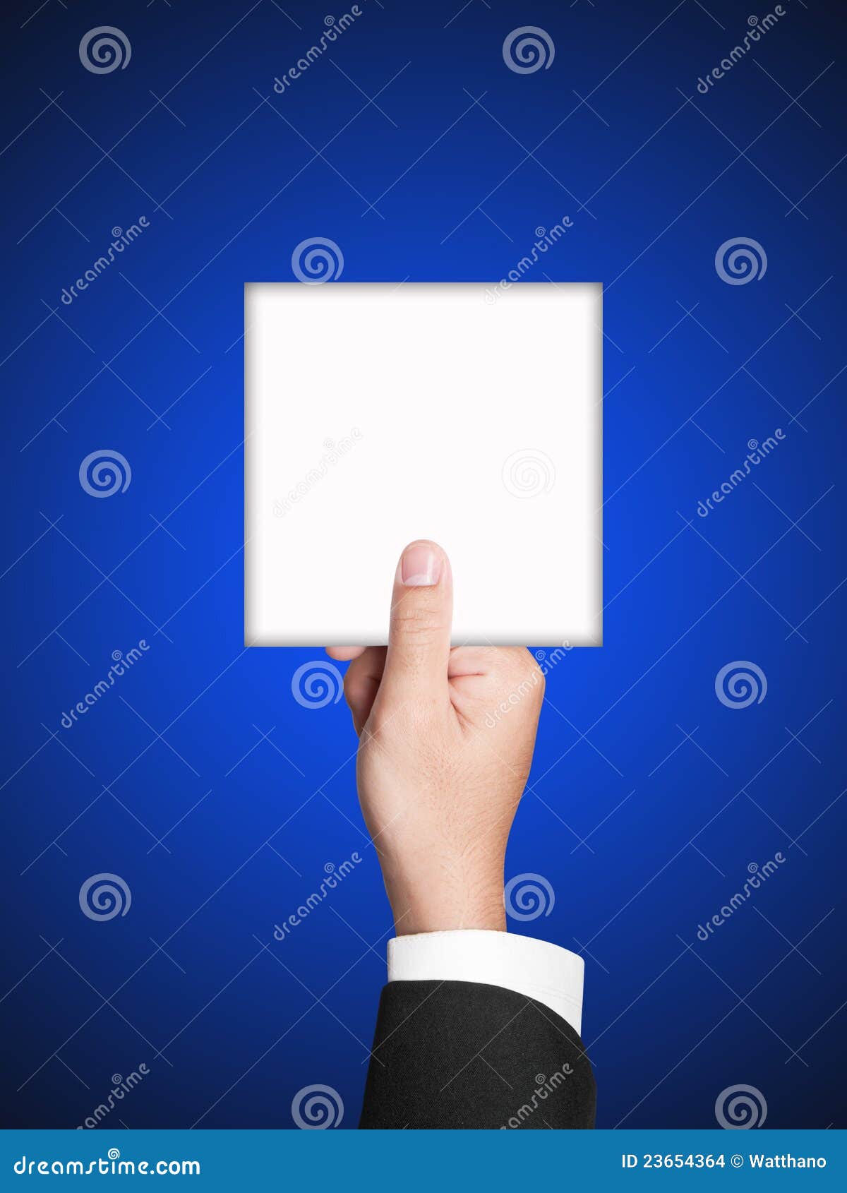 Paper Sign with Business Hand Stock Photo - Image of background ...