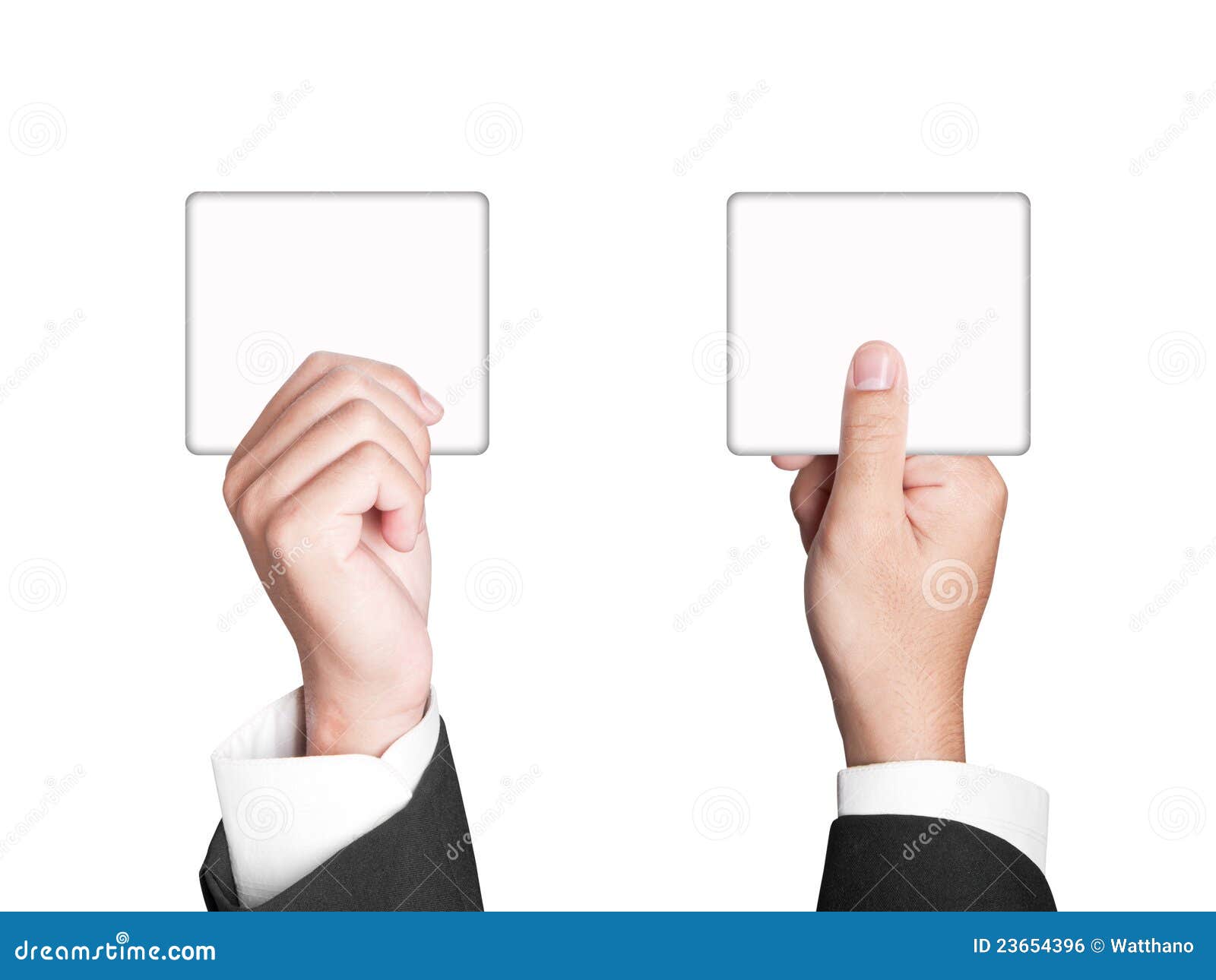 Paper Sign with Business Hands Stock Photo - Image of advertisement ...