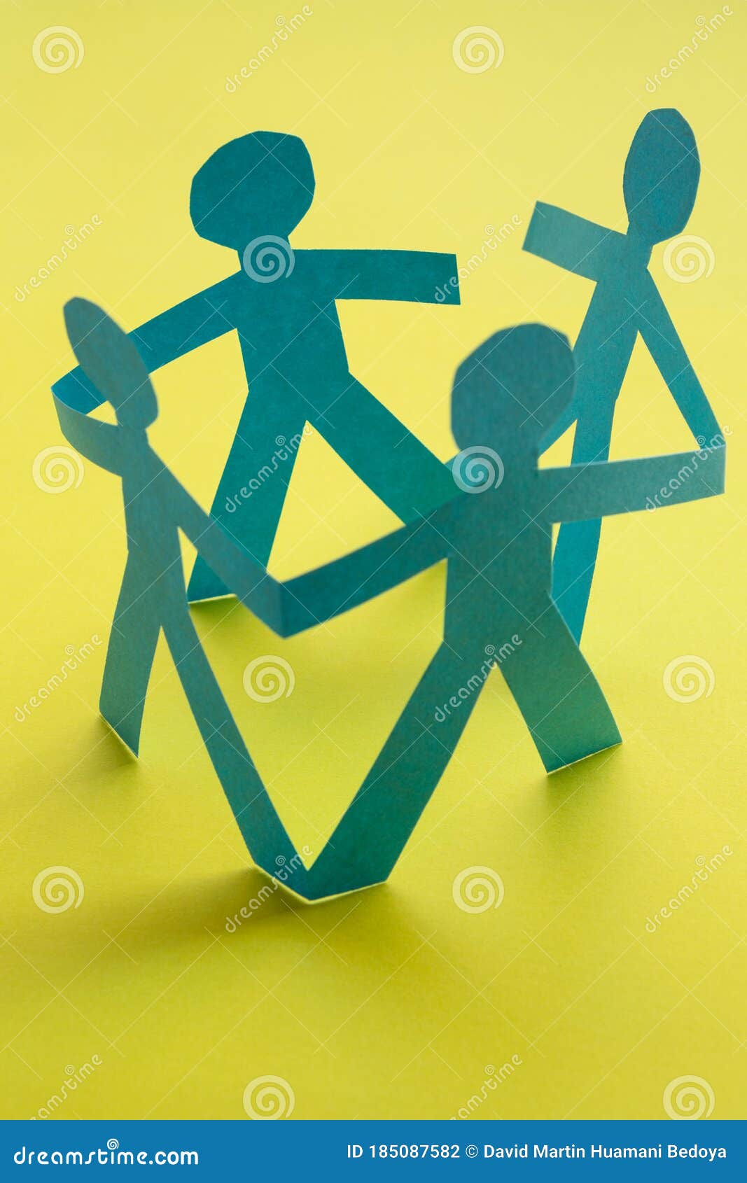 Paper Silhouettes Representing Various Ideas about Unity Stock Photo ...