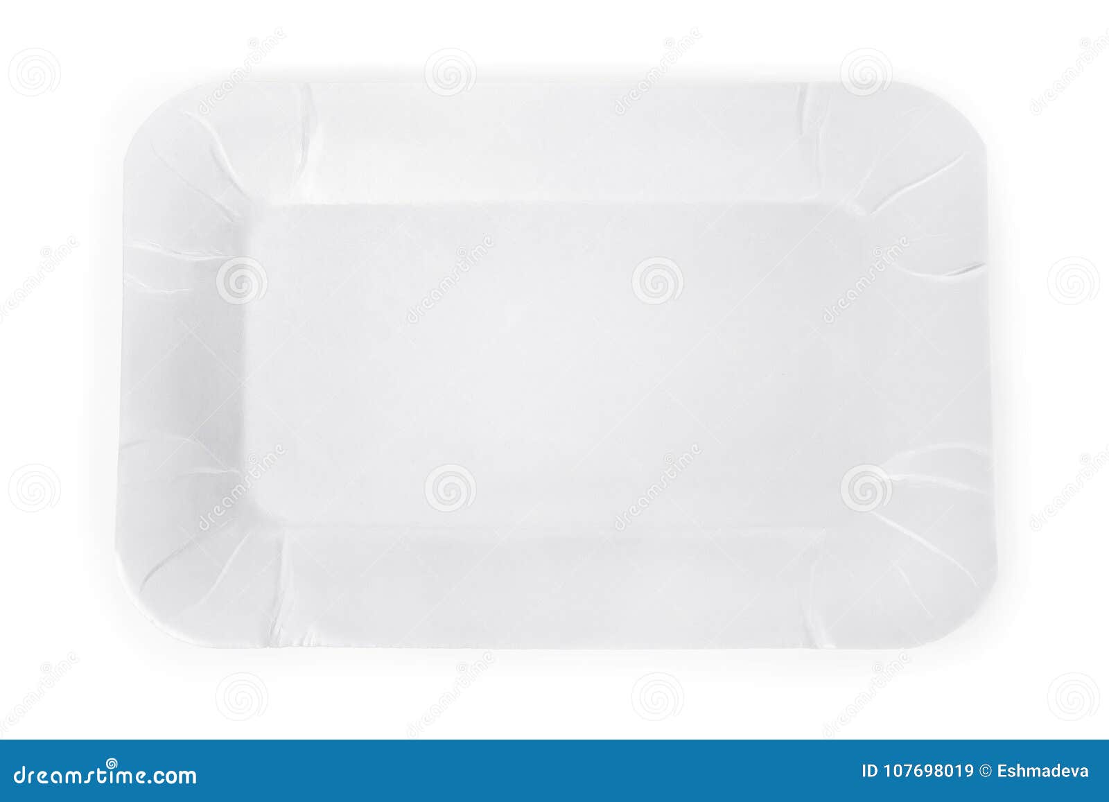 Paper Single Use Plate on White Stock Image - Image of styrofoam ...