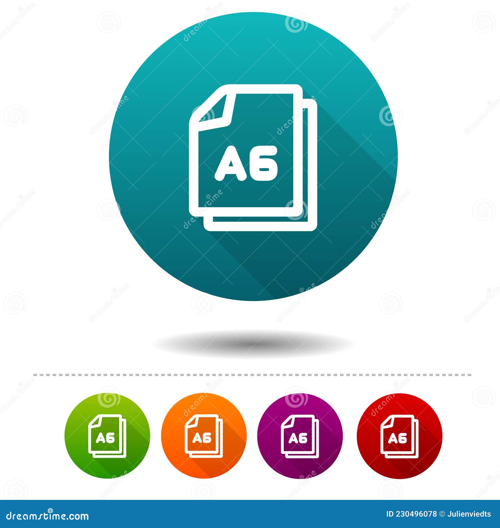 Paper Size A6 Icon. Document DIN Symbol Sign Stock Illustration ...