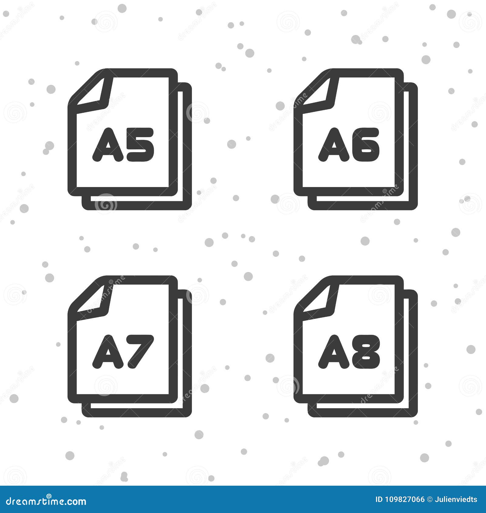 Paper Size A9 Icon. Document DIN Symbol Sign. Web Button Stock ...