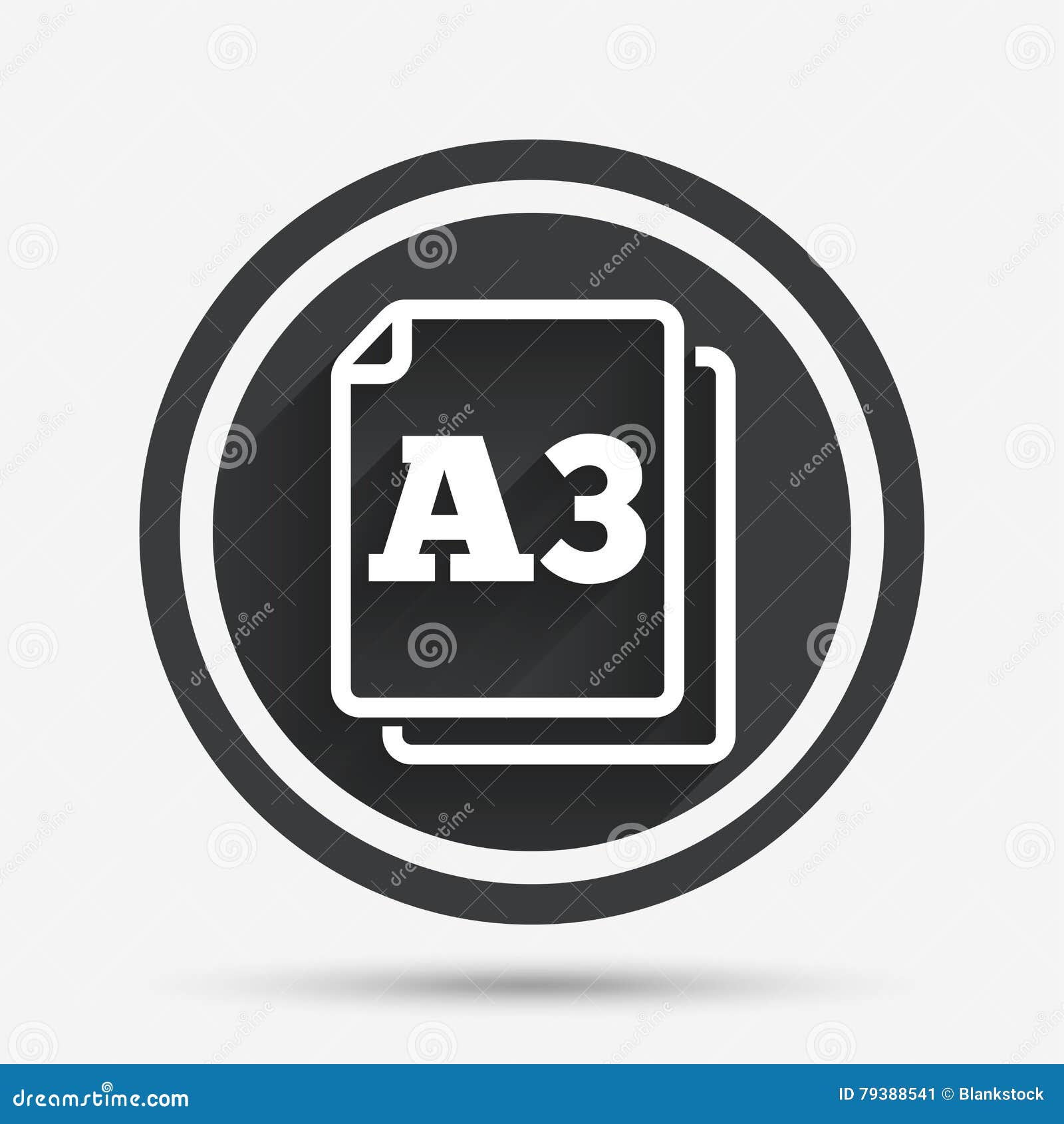 Paper Size A3 Standard Icon. Document Symbol. Stock Vector ...