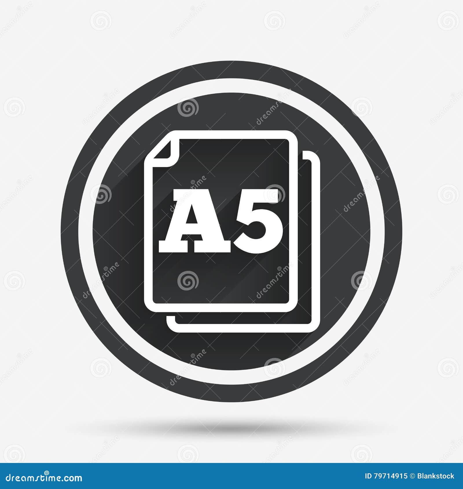 Paper Size A5 Standard Icon. Document Symbol. Stock Vector ...