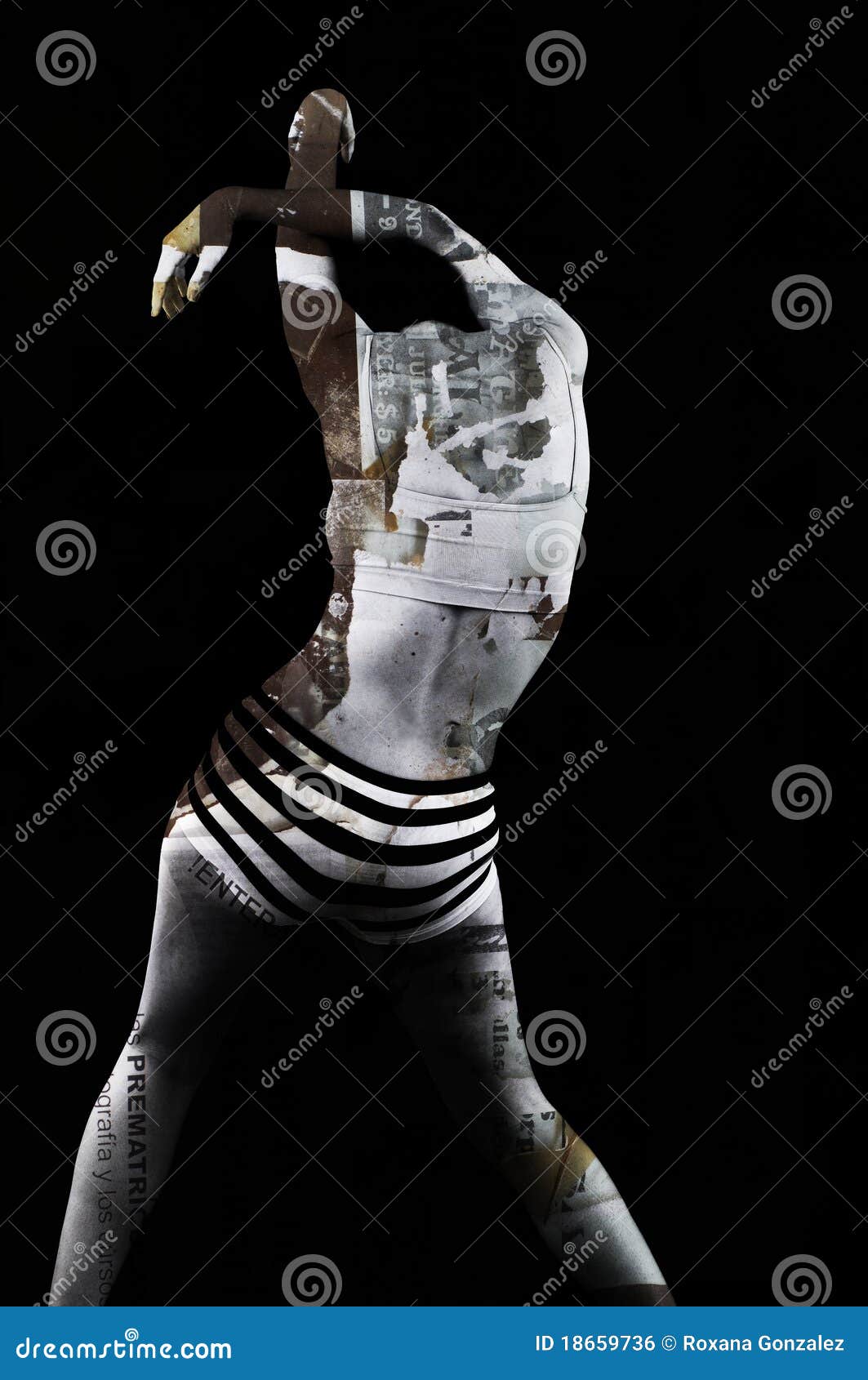 Paper skin woman stock photo. Image of modern, attitude - 18659736