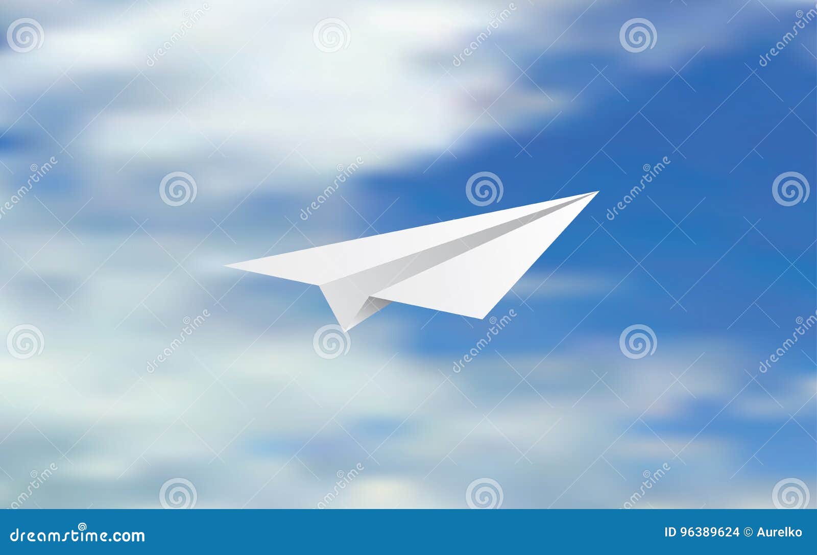Paper in sky stock vector. Illustration of origami, creative - 96389624