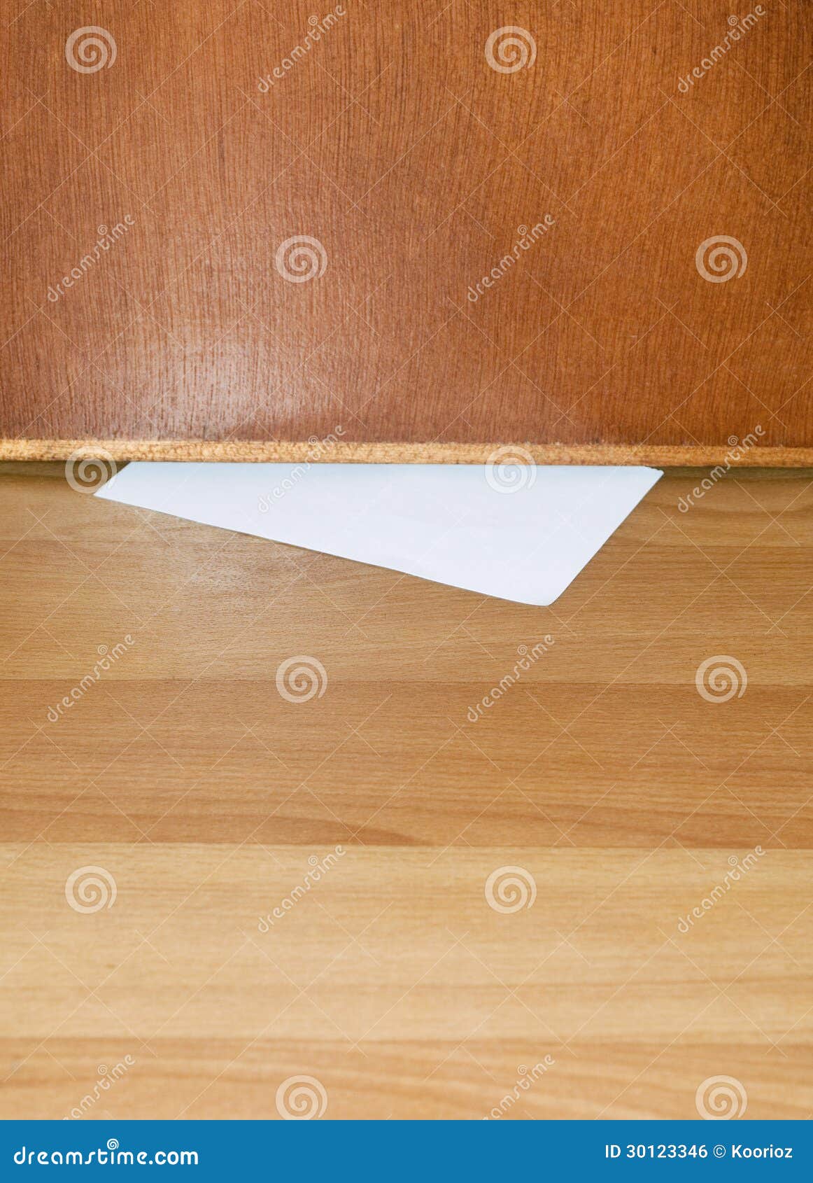 Letter under door stock photo. Image of message, underneath - 30123346