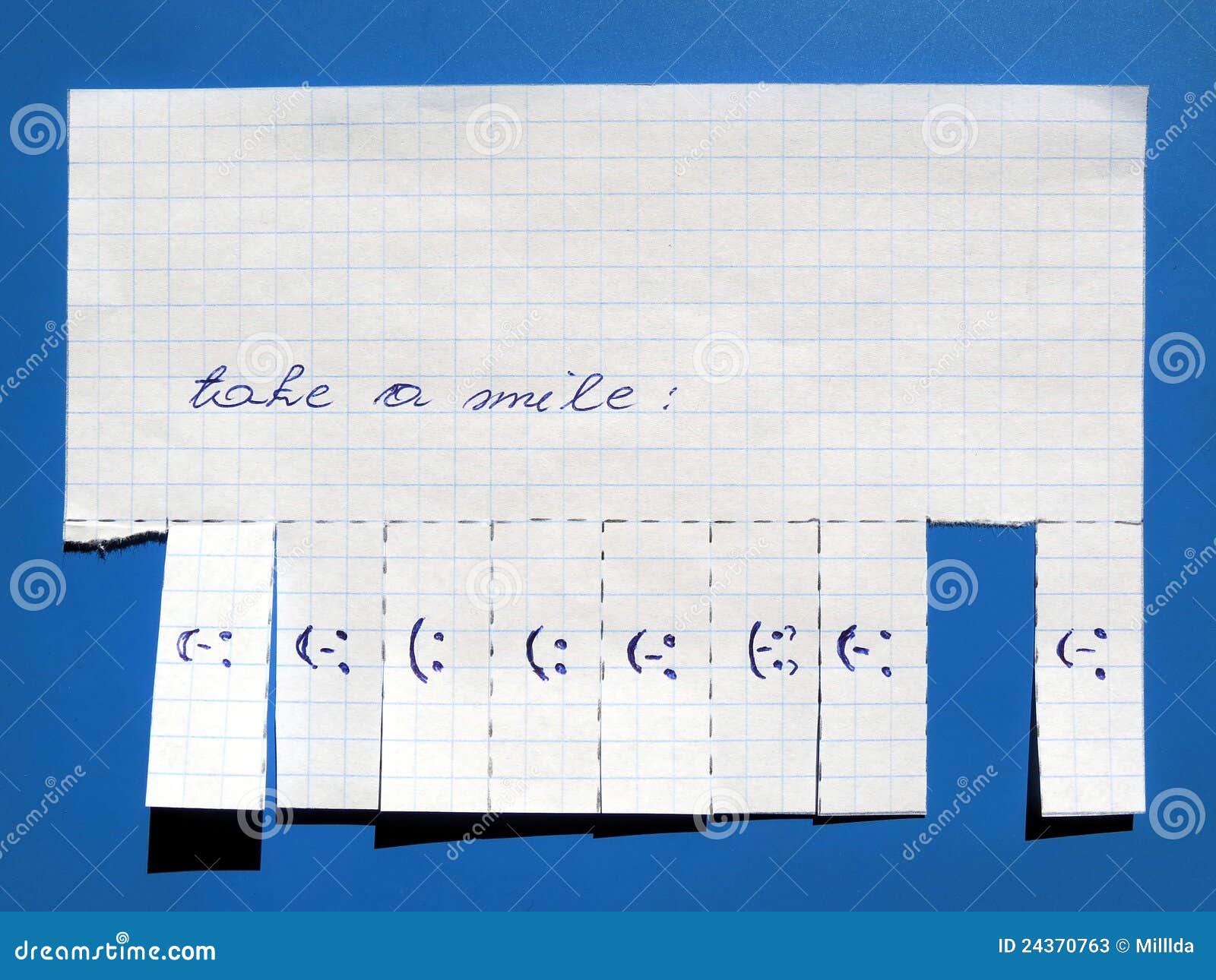 Paper with smile signs stock image. Image of white, write - 24370763