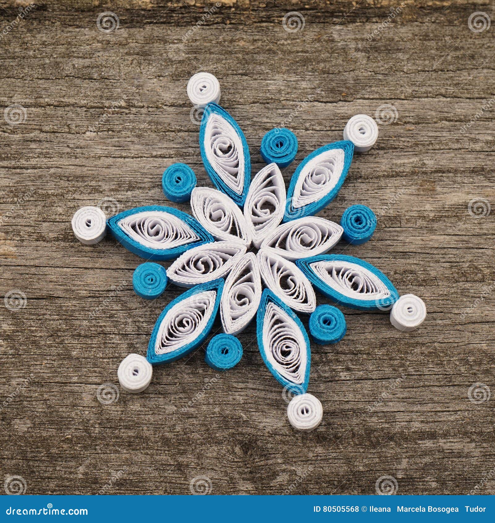 Paper Snowflake Made with Quilling Technique Stock Photo - Image of ...