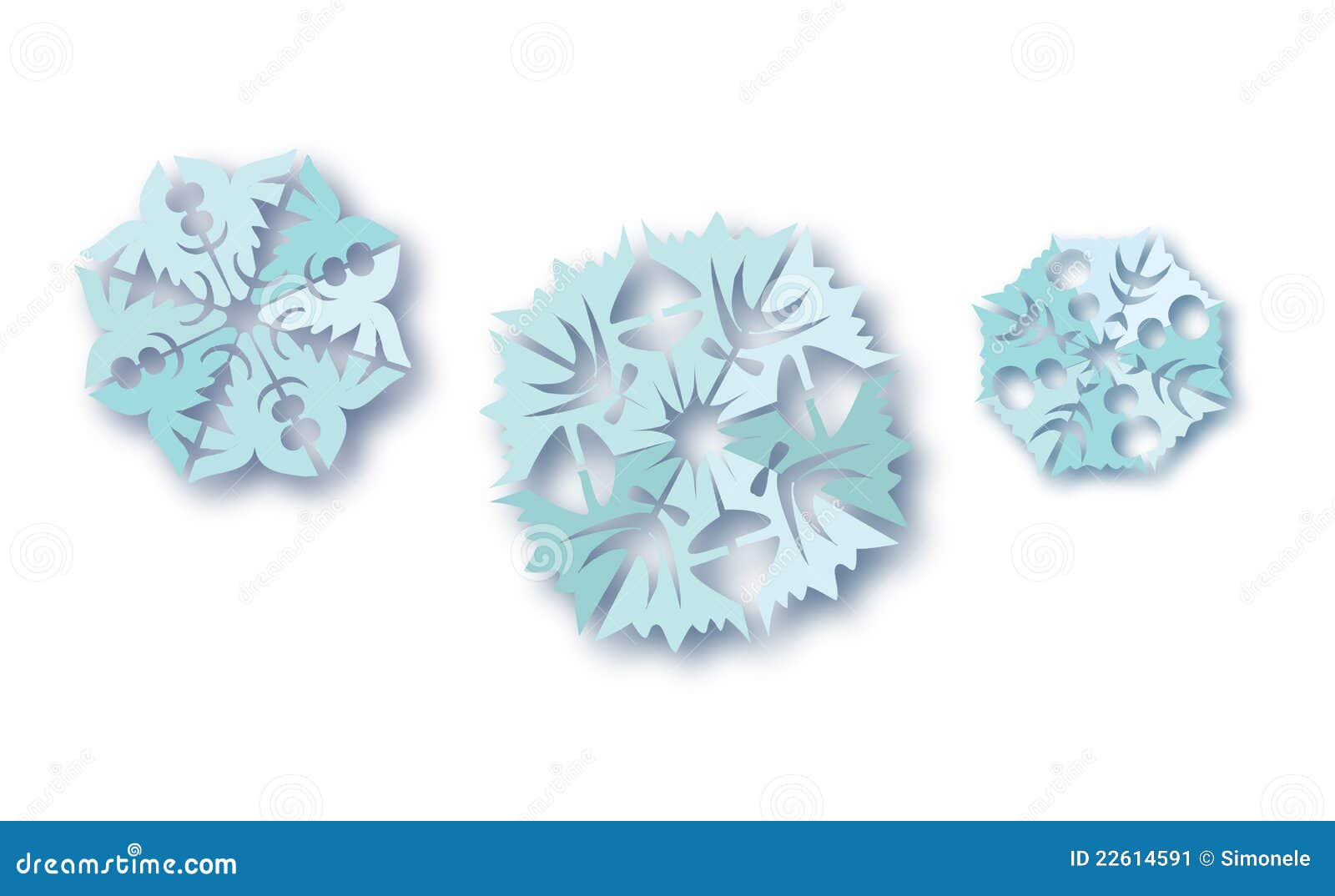 Paper snowflakes stock vector. Illustration of winter - 22614591